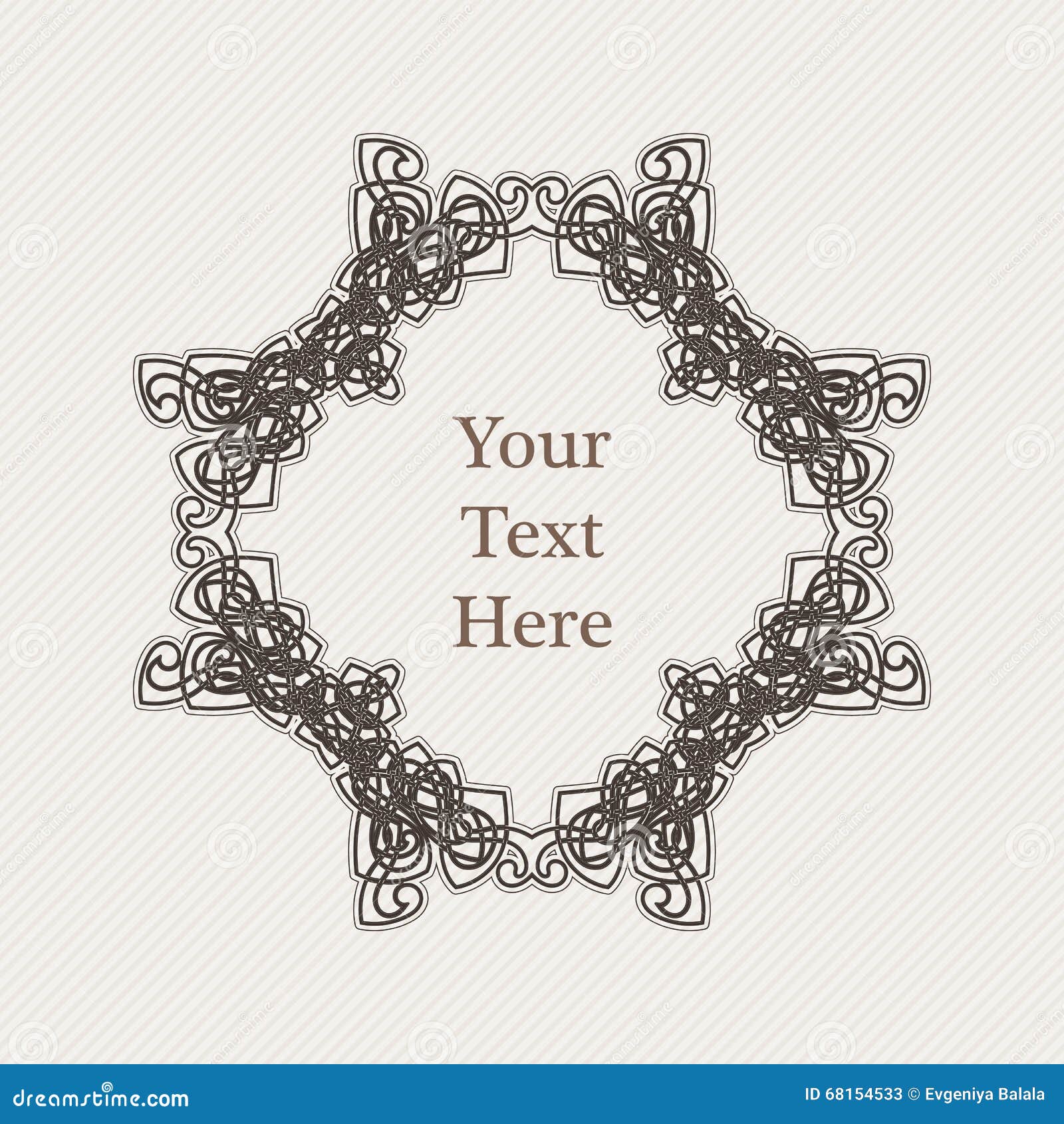 Vector Ornate Border. Gothic Lace Tattoo. Celtic Weave with Sharp ...