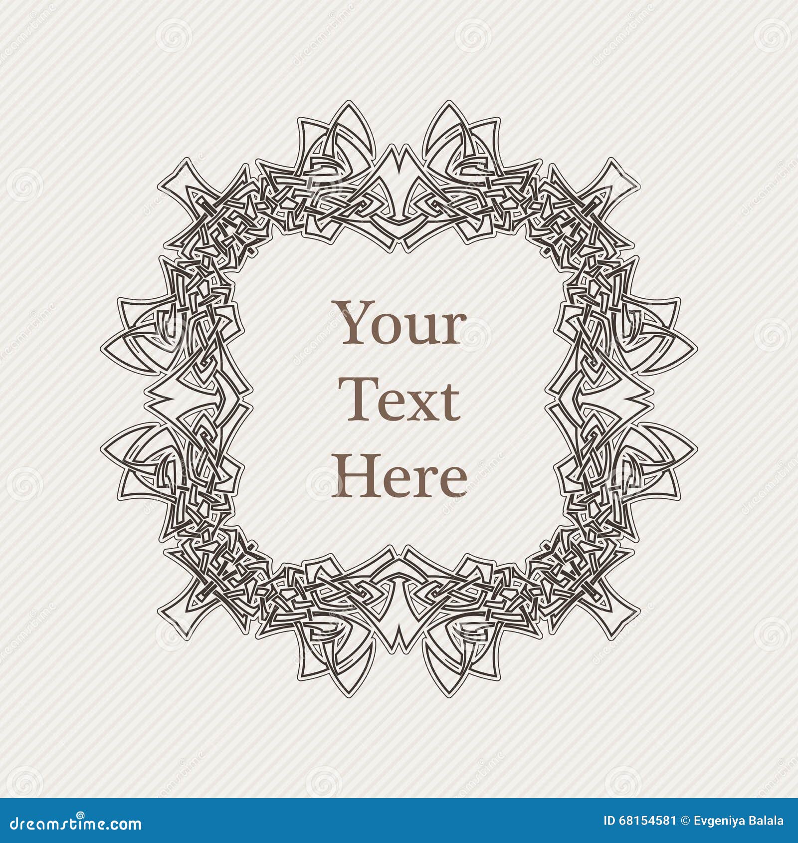 Border Gothic Ornament. Decorative Vintage Elements For Design. Vector ...