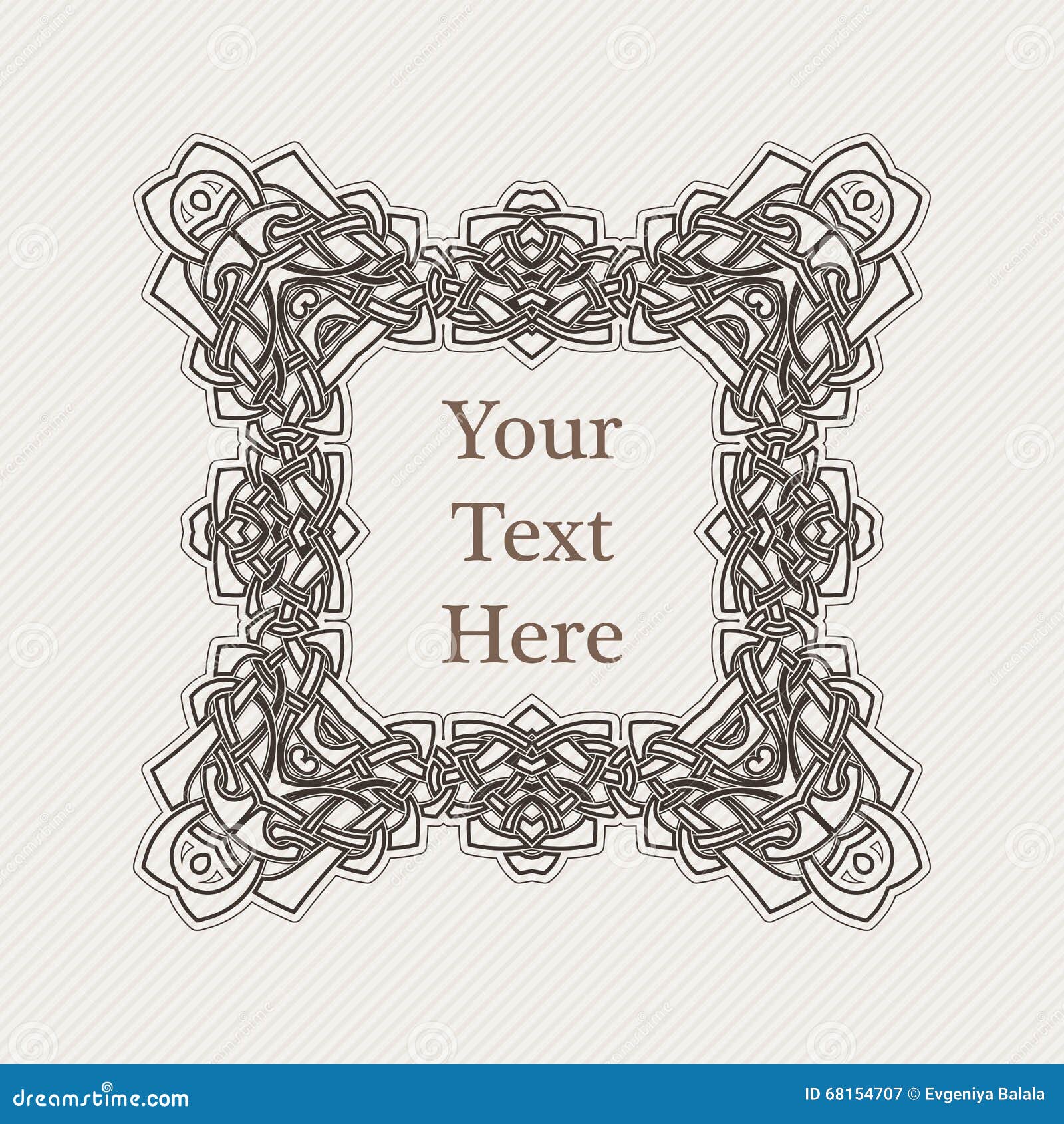 Border Gothic Ornament. Decorative Vintage Elements For Design. Vector ...