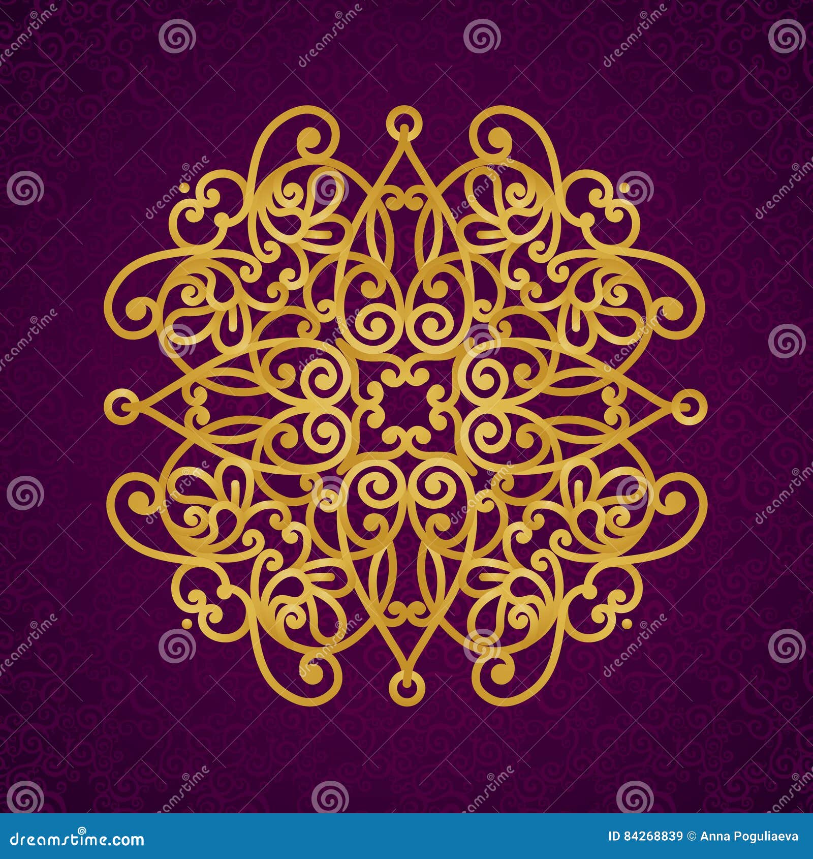 Vector Ornate Pattern in Victorian Style. Stock Vector - Illustration ...
