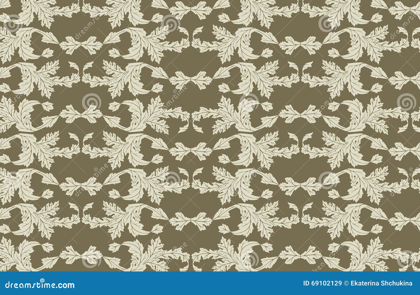 Vector ornate pattern stock vector. Illustration of nouveau - 69102129