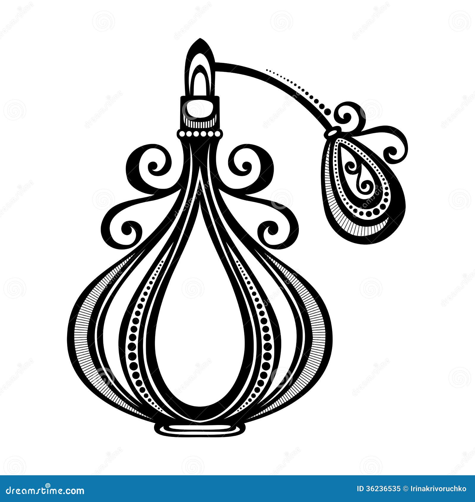 Vector Ornate Perfume stock vector. Illustration of icon - 36236535