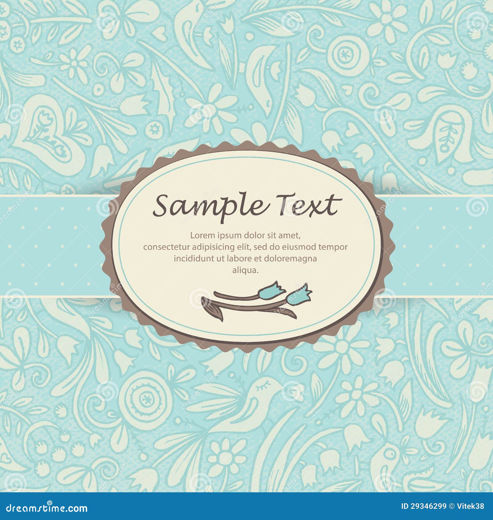 Vector Ornate Wallpaper with Discreet Floral Ornaments. Stock Vector ...