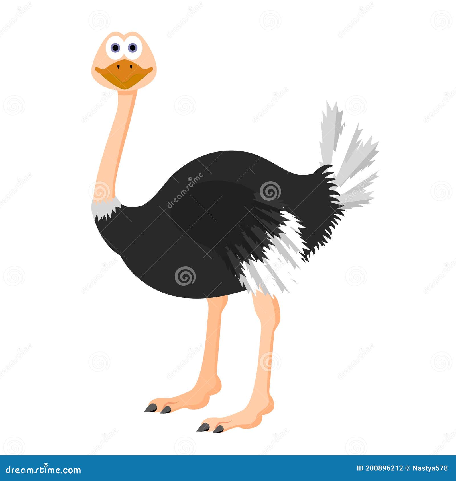 Vector Ostrich for Your Ideas Stock Vector - Illustration of idea, pure ...