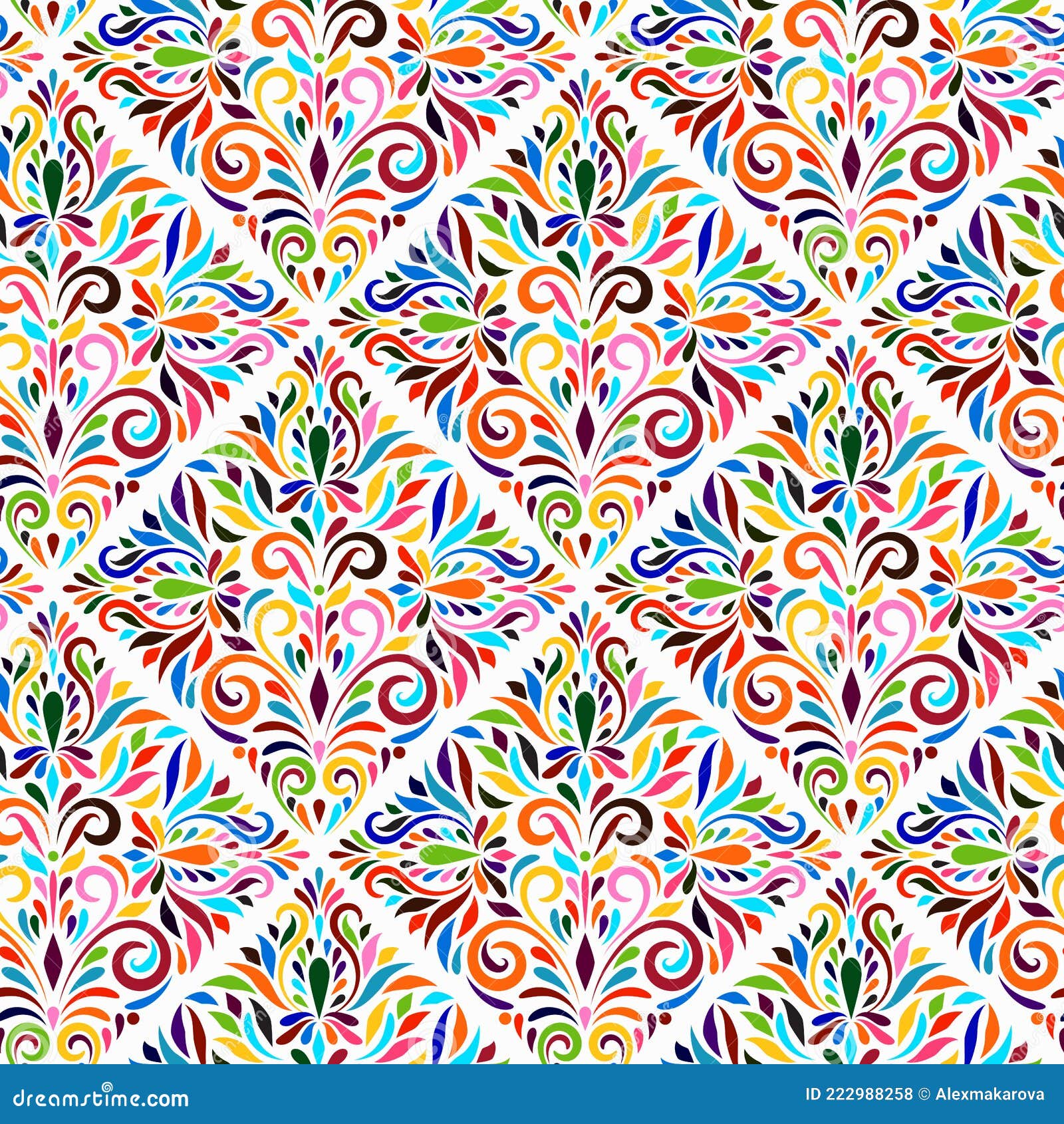 Vector Otomi Style Seamless Pattern Stock Vector - Illustration of ...