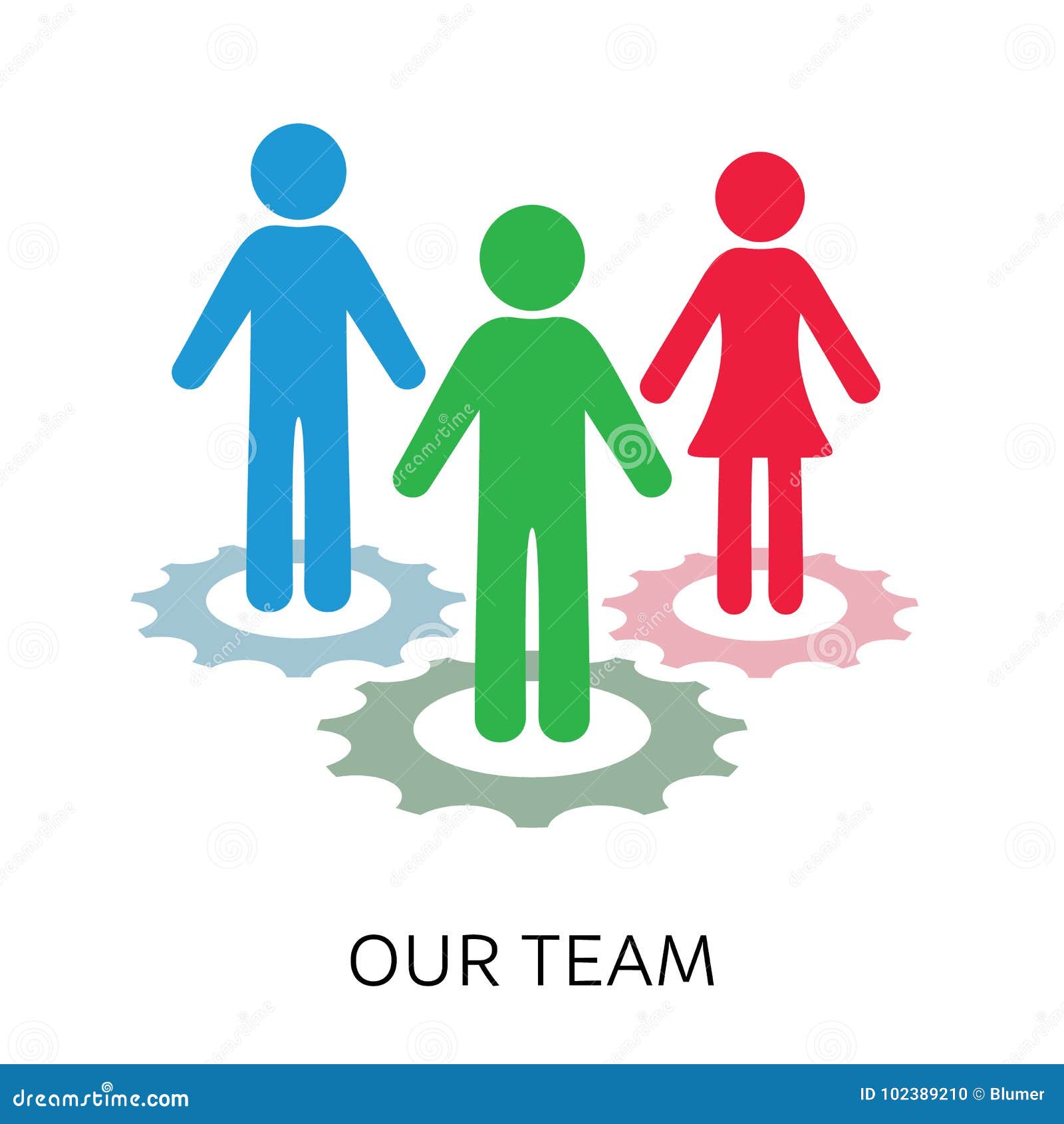Vector Our Team Icon Gear Wheels Design Stock Vector - Illustration of ...