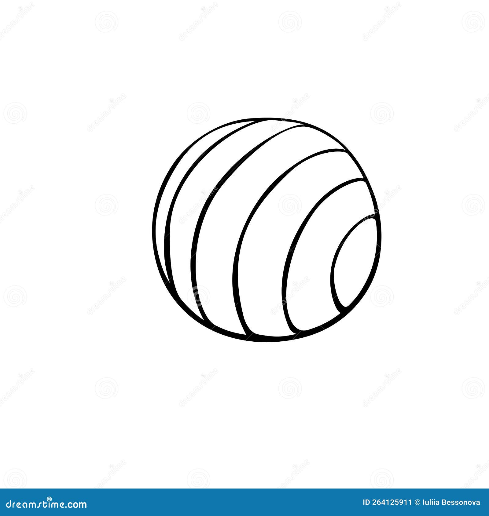 Vector Outline Abstract Circle, Round, Planet, Ball, Object. Simple ...