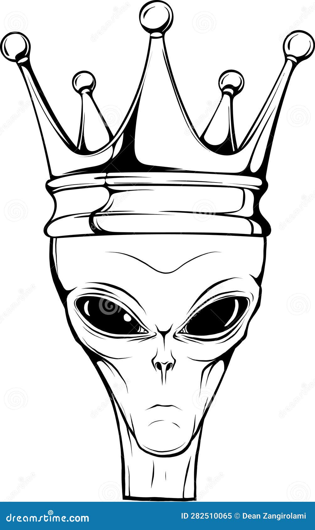 Vector Outline Alien Head Vector Illustration Design Stock Vector ...
