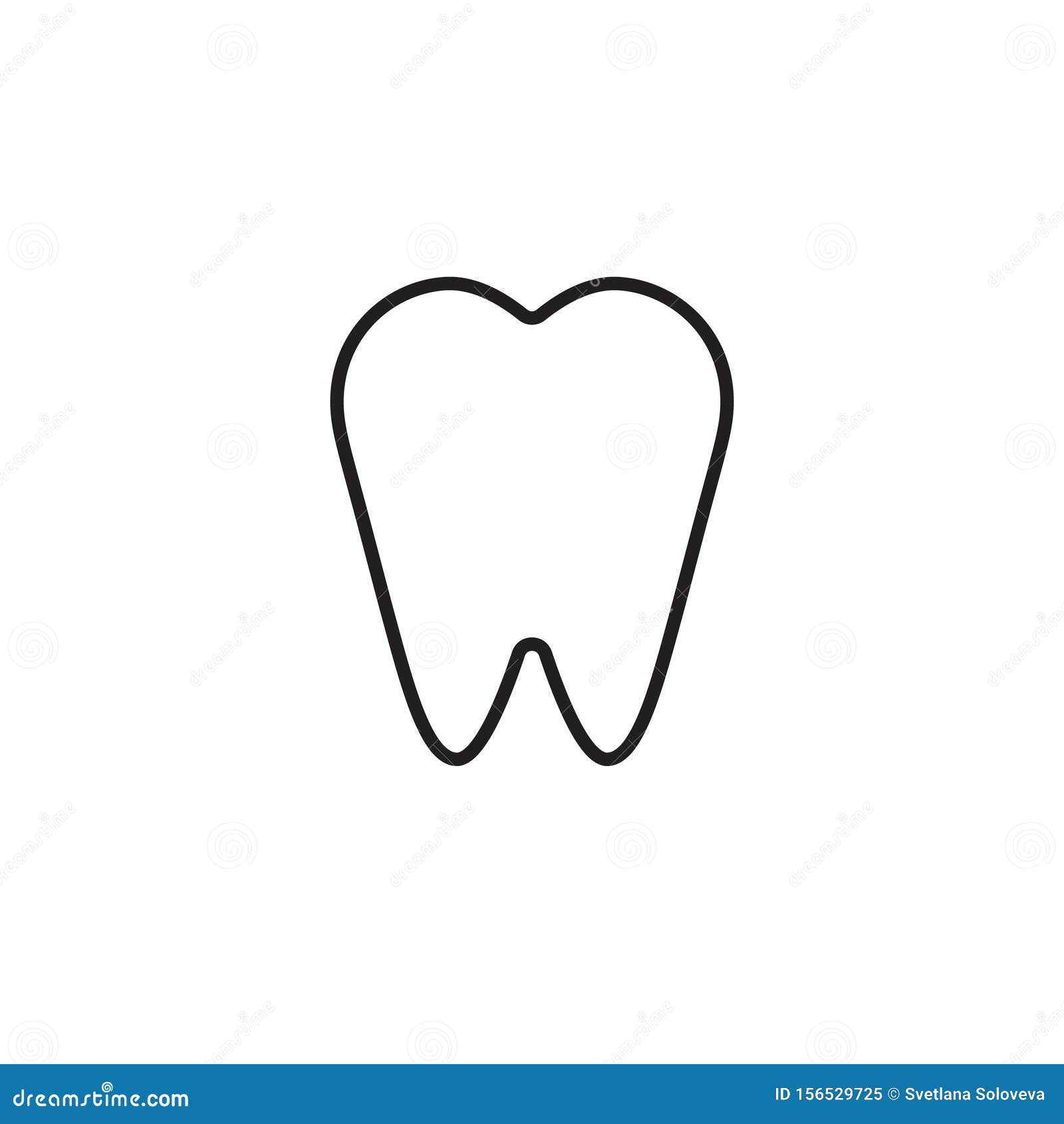 Flat Tooth In Braces Sticker Icon. Royalty-Free Cartoon | CartoonDealer ...