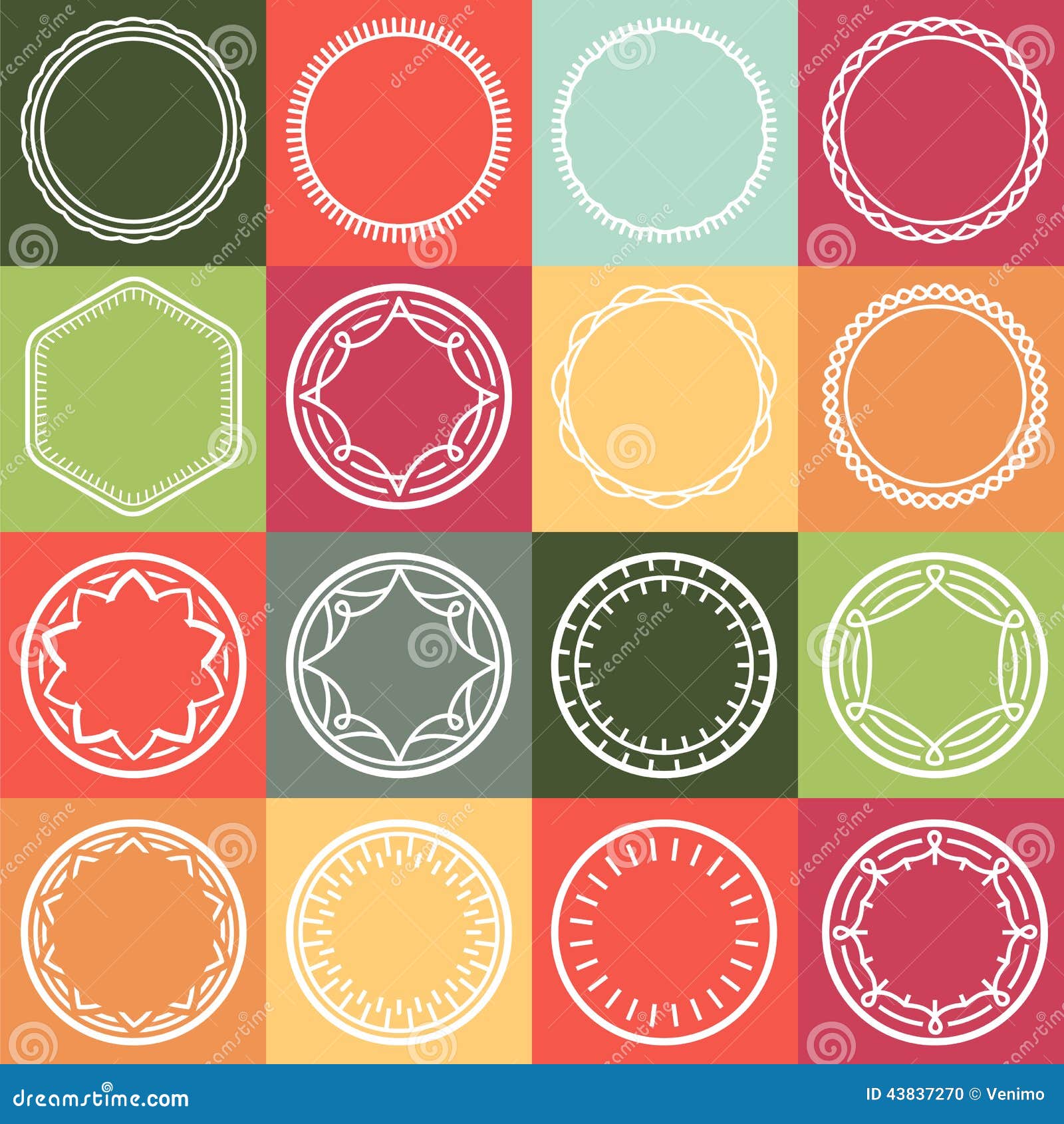 Vector outline frames stock vector. Illustration of trendy - 43837270