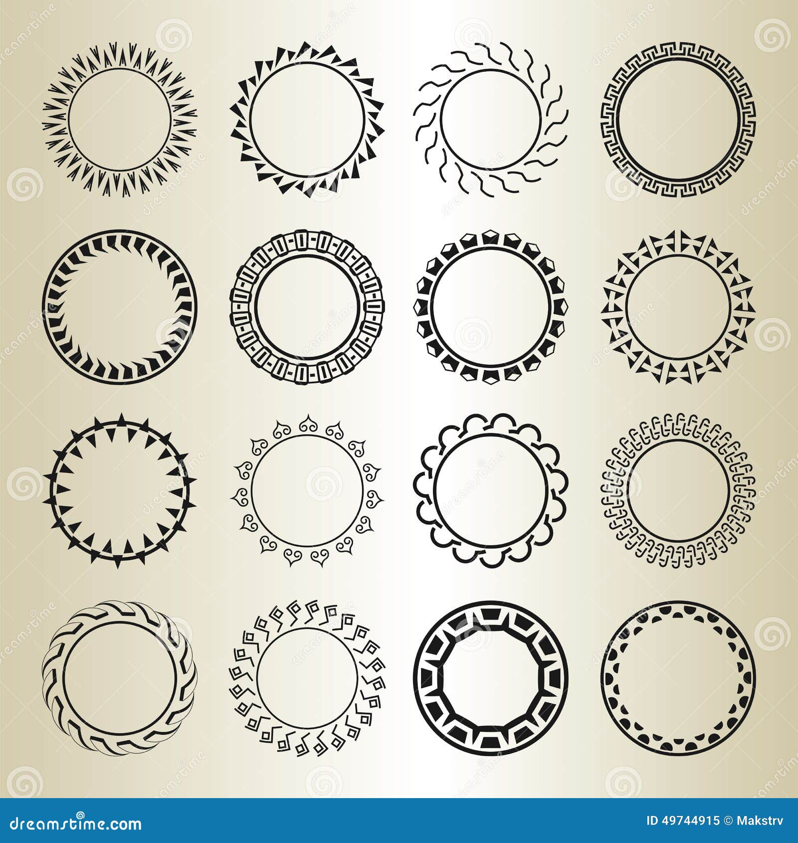 Vector Outline Frames, Logo and Badge Templates. Stock Vector ...