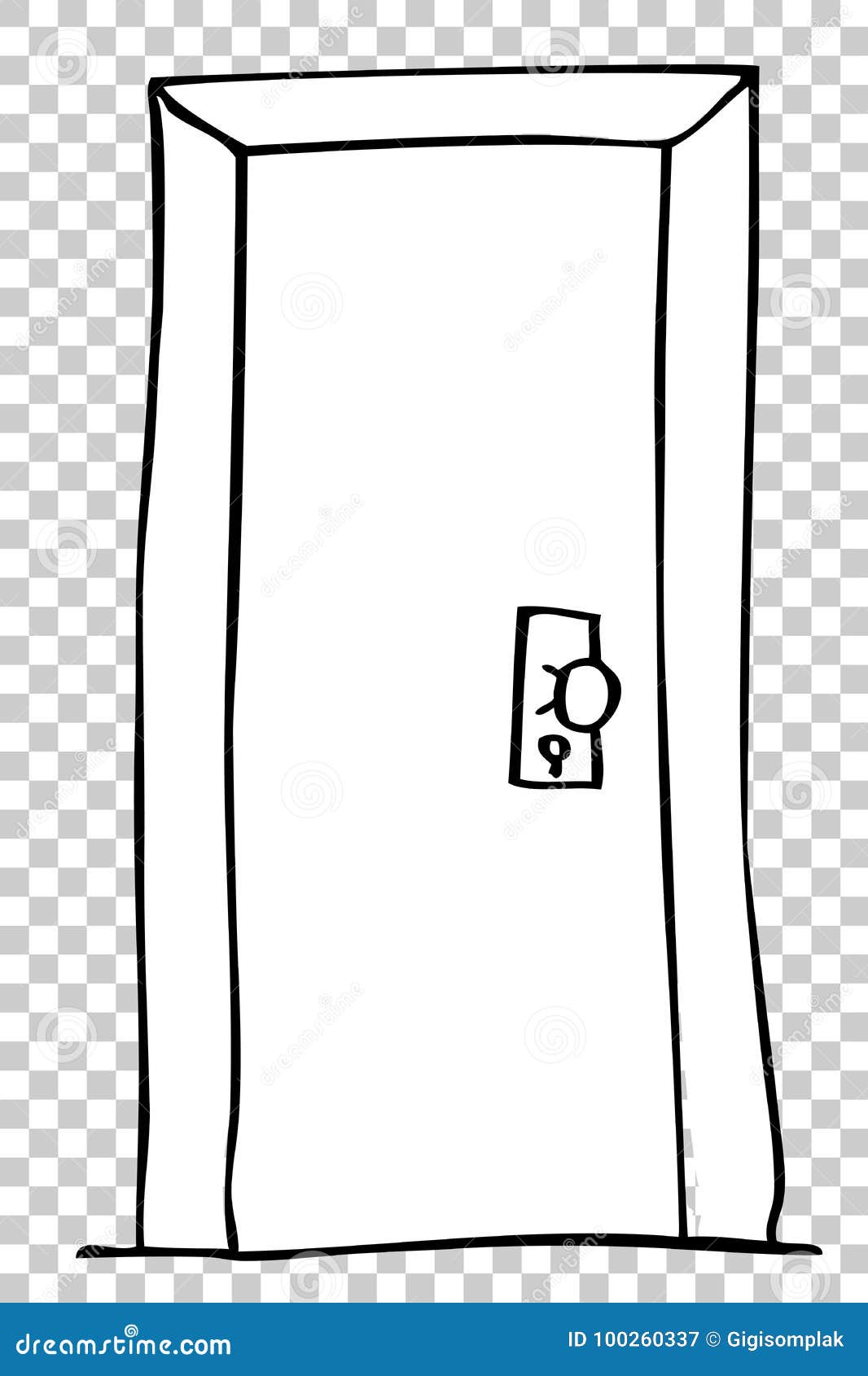Outline Hand Draw Sketch of Door Stock Vector - Illustration of doodle ... Outline Hand Draw Sketch of Door Stock Vector - Illustration of doodle ...