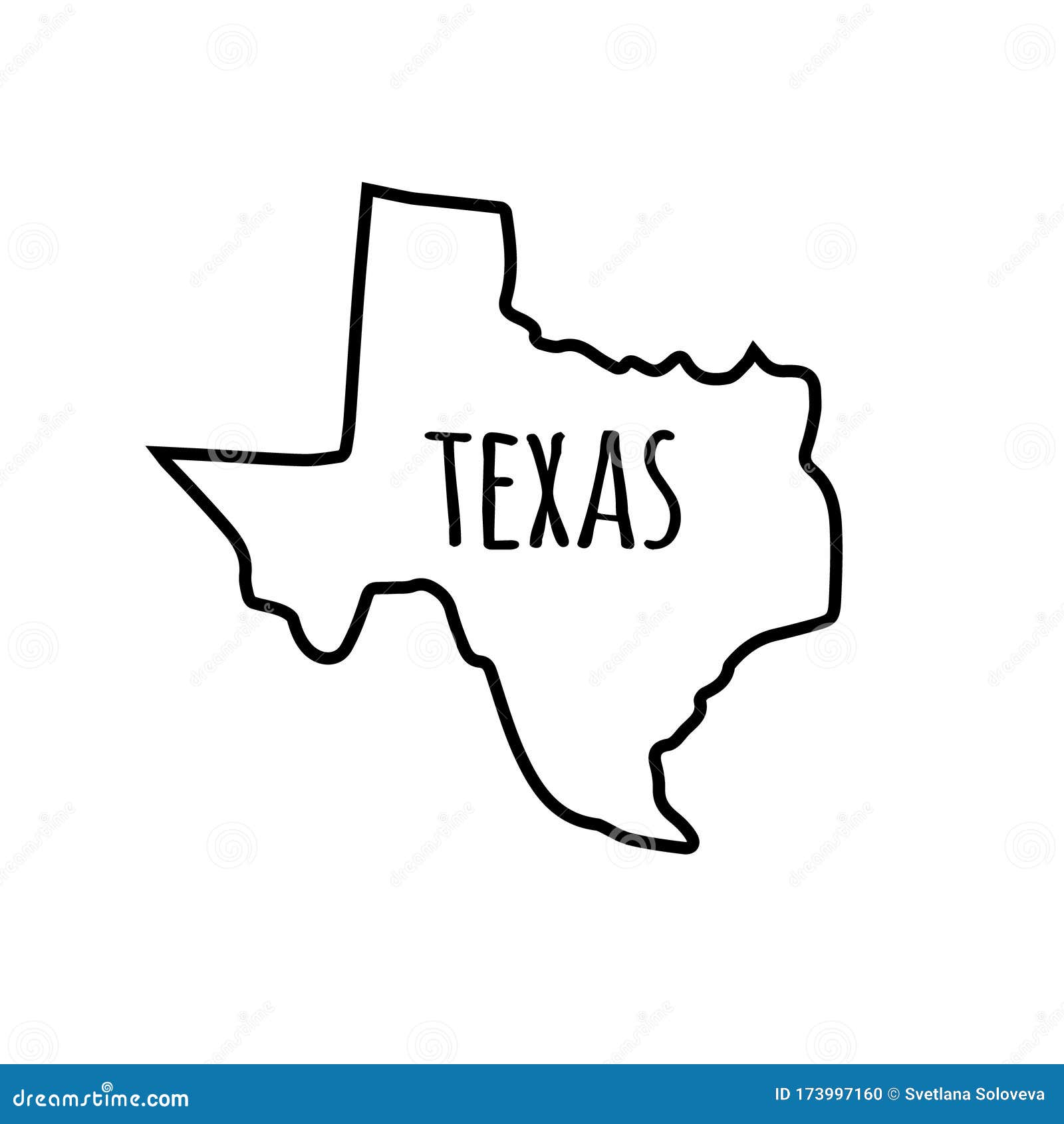 Vector Outline Hand Drawn Texas State Map Stock Vector - Illustration ... Vector Outline Hand Drawn Texas State Map Stock Vector - Illustration ...