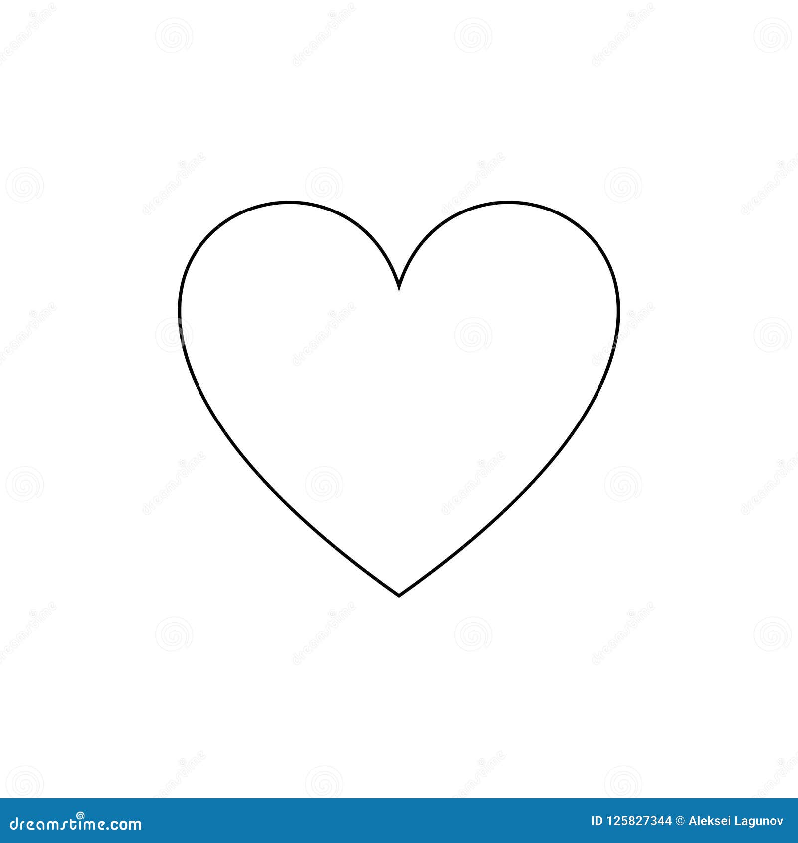 Vector Outline Heart Icon, Simple Love Symbol, Black Line Isolated ... Vector Outline Heart Icon, Simple Love Symbol, Black Line Isolated ...