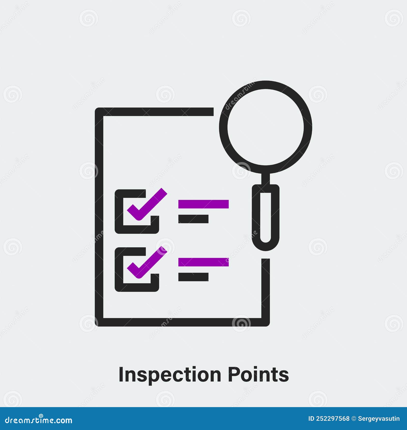 Mix Icon For Inspection, Surveyor And Inspector Vector Illustration ...