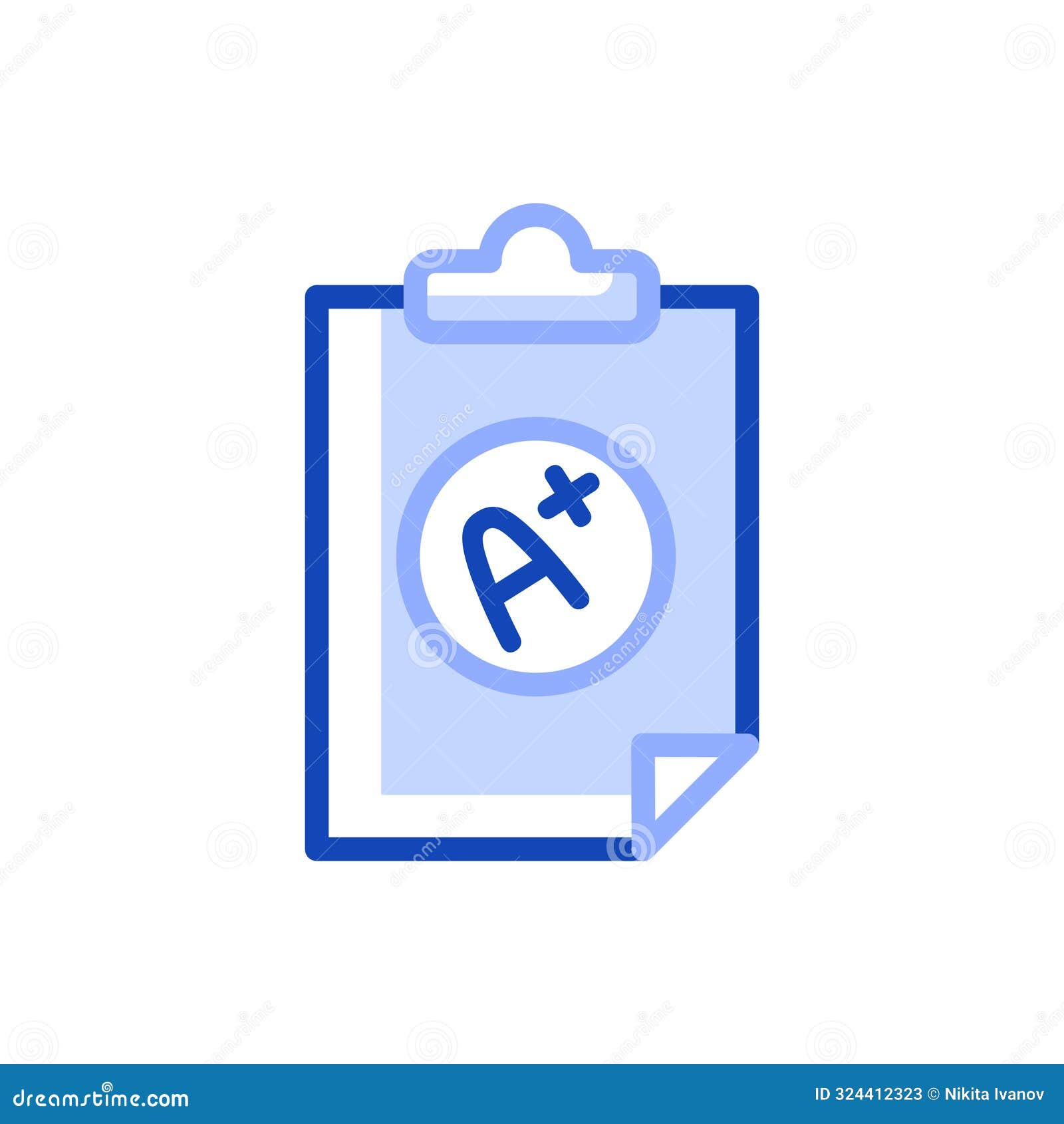 Vector Outline Icon of School Journal in the Form of a Clipboard with a ...