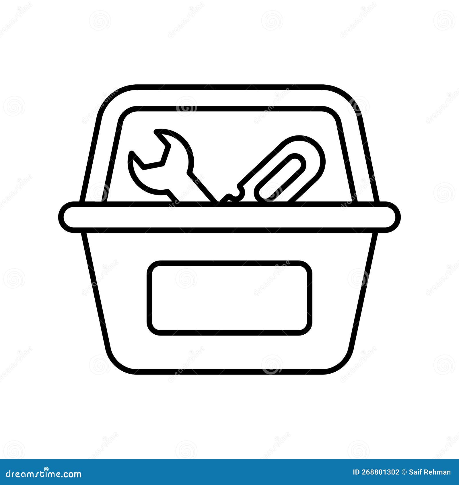 Toolbox Vector Outline Icon Style Illustration. EPS 10 File Stock ...