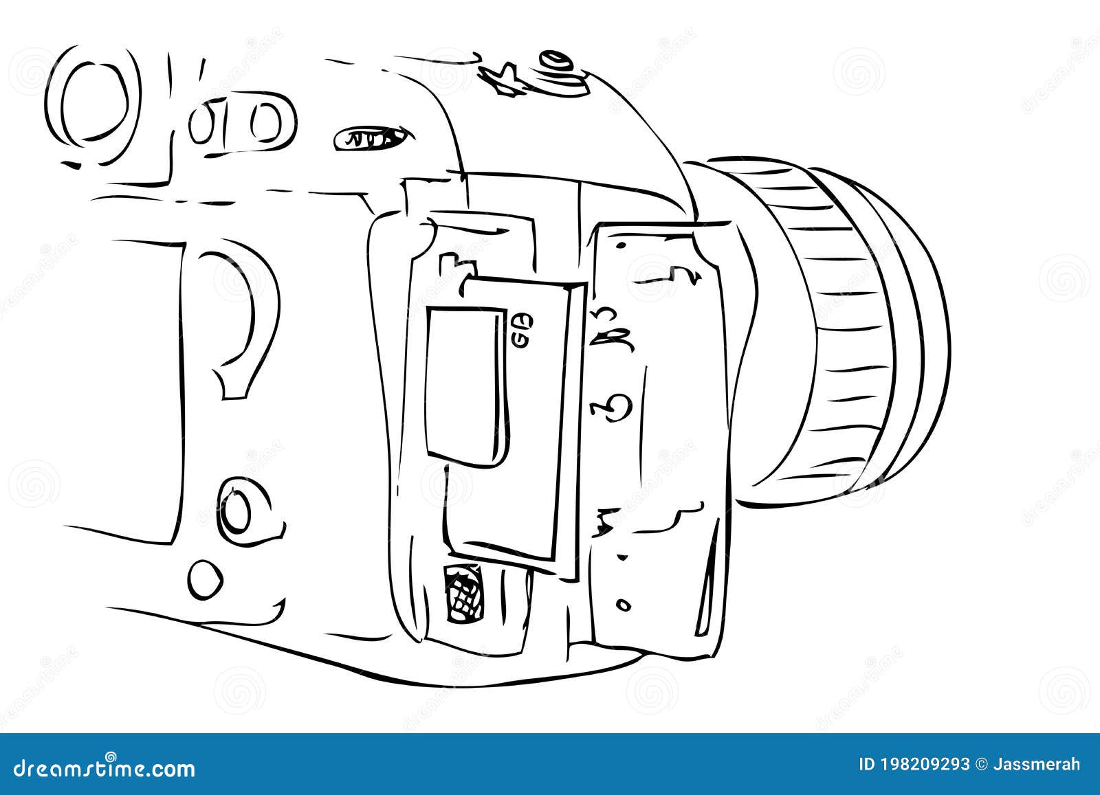 Sketch Of DSLR Camera Vector | CartoonDealer.com #73419873 Sketch Of DSLR Camera Vector | CartoonDealer.com #73419873