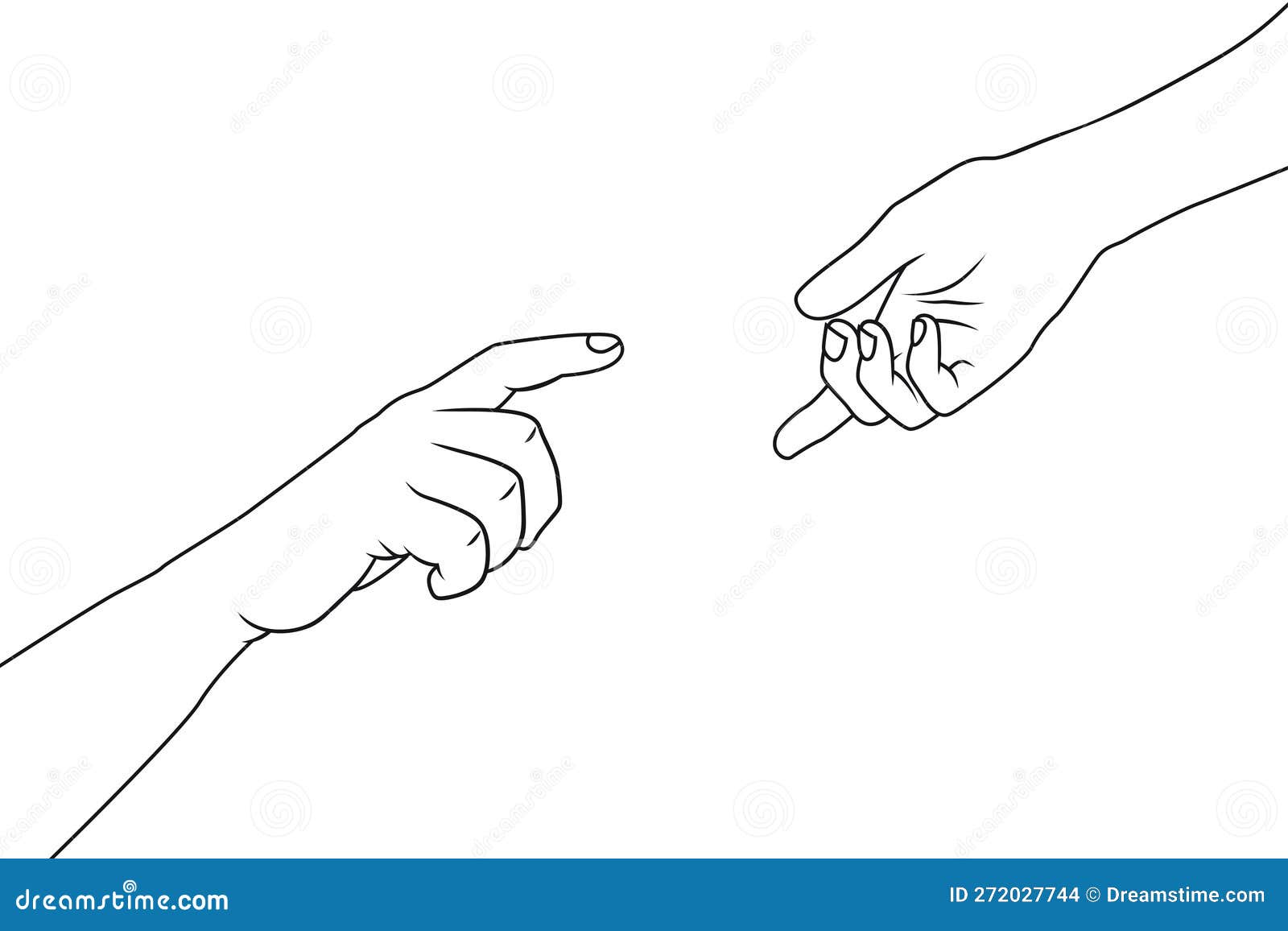 Vector Outline Parting Hands Stock Vector - Illustration of concept ...