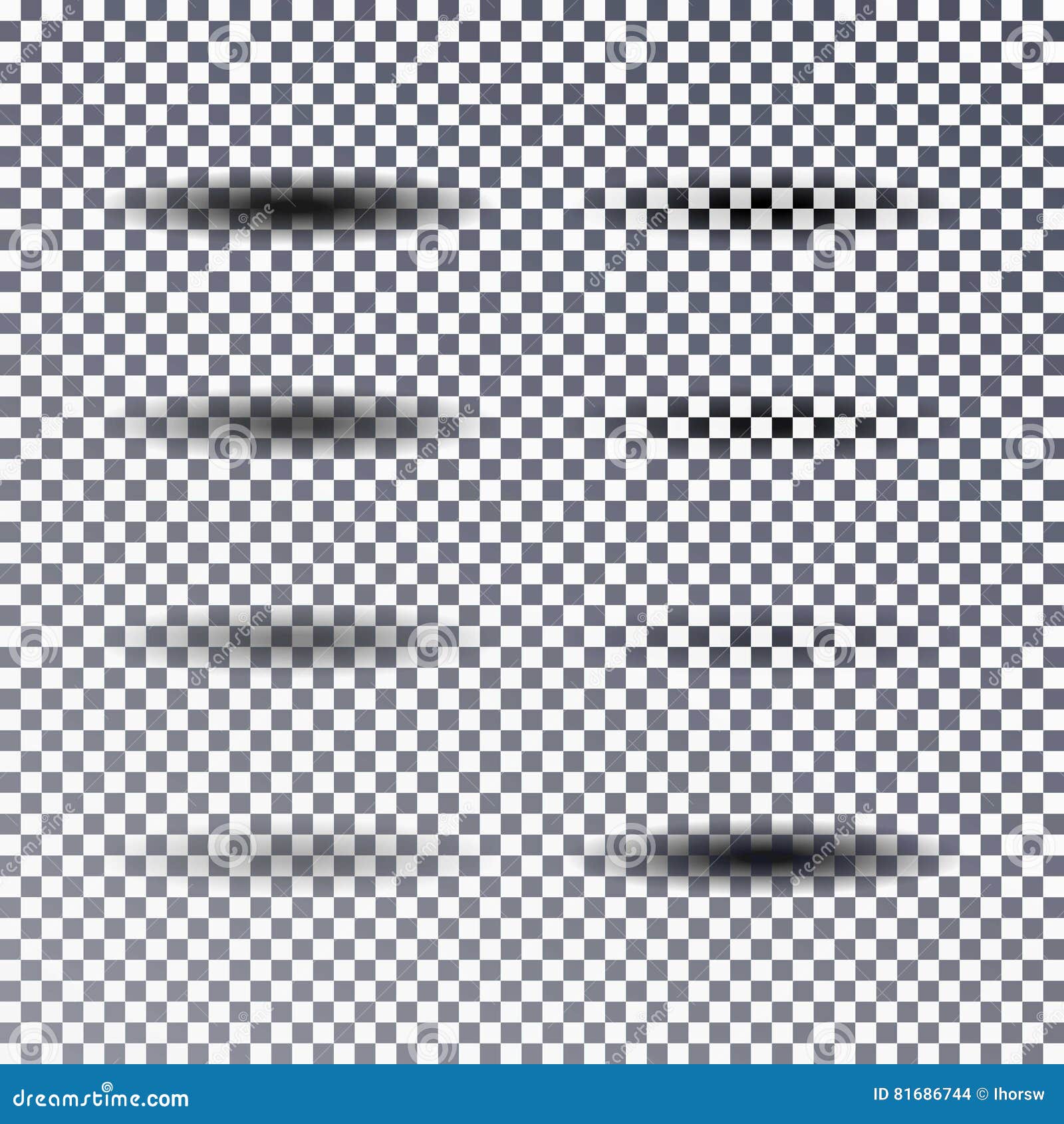 Oval Shadow Dividers Isolated On White. Vector Realistic Creative ...