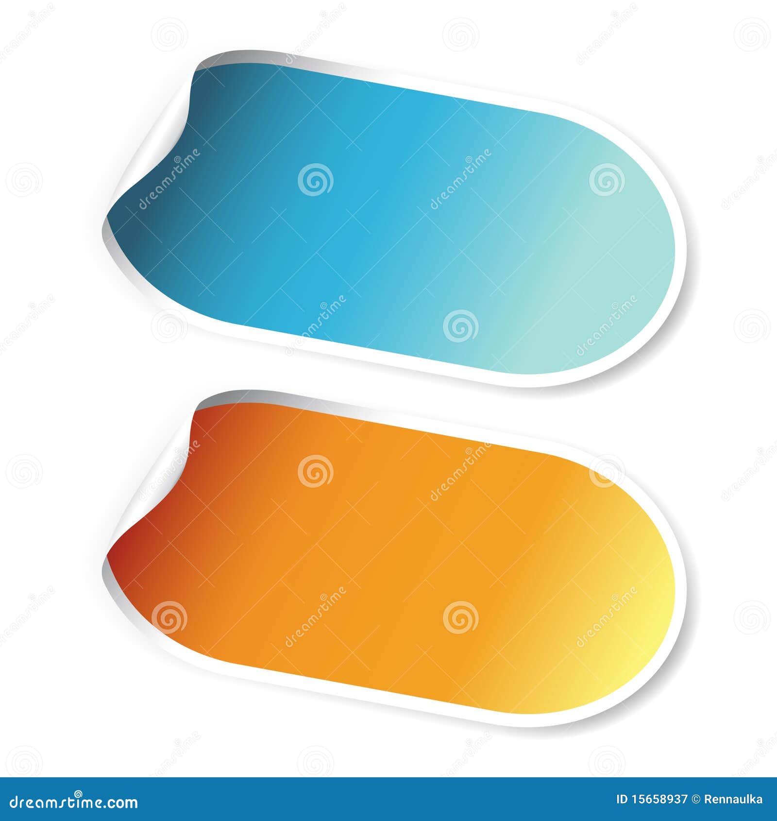 Vector oval stickers stock illustration. Illustration of blank - 15658937