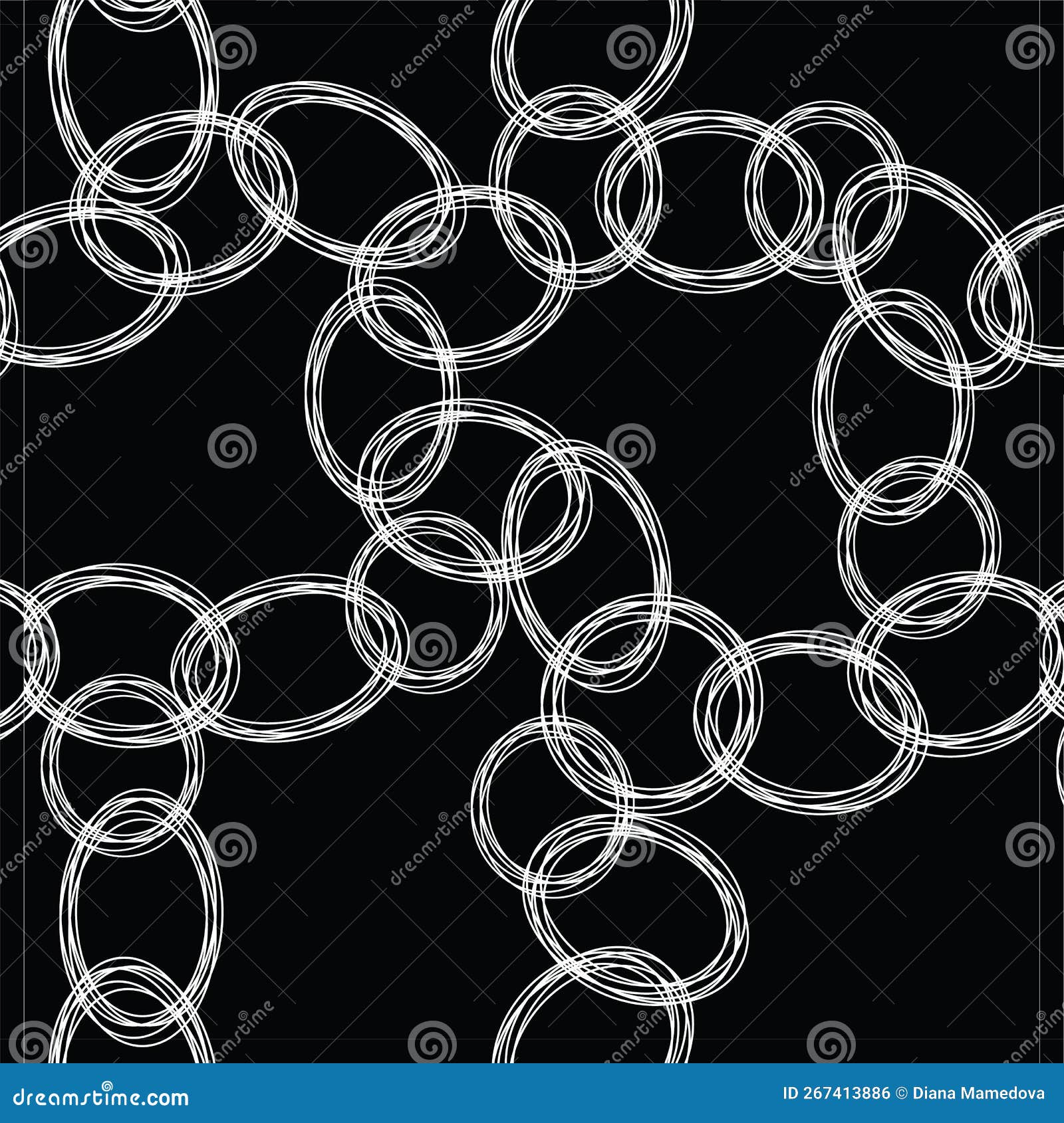 Vector Ovals Seamless Pattern Background. Perfect for Fabric ...