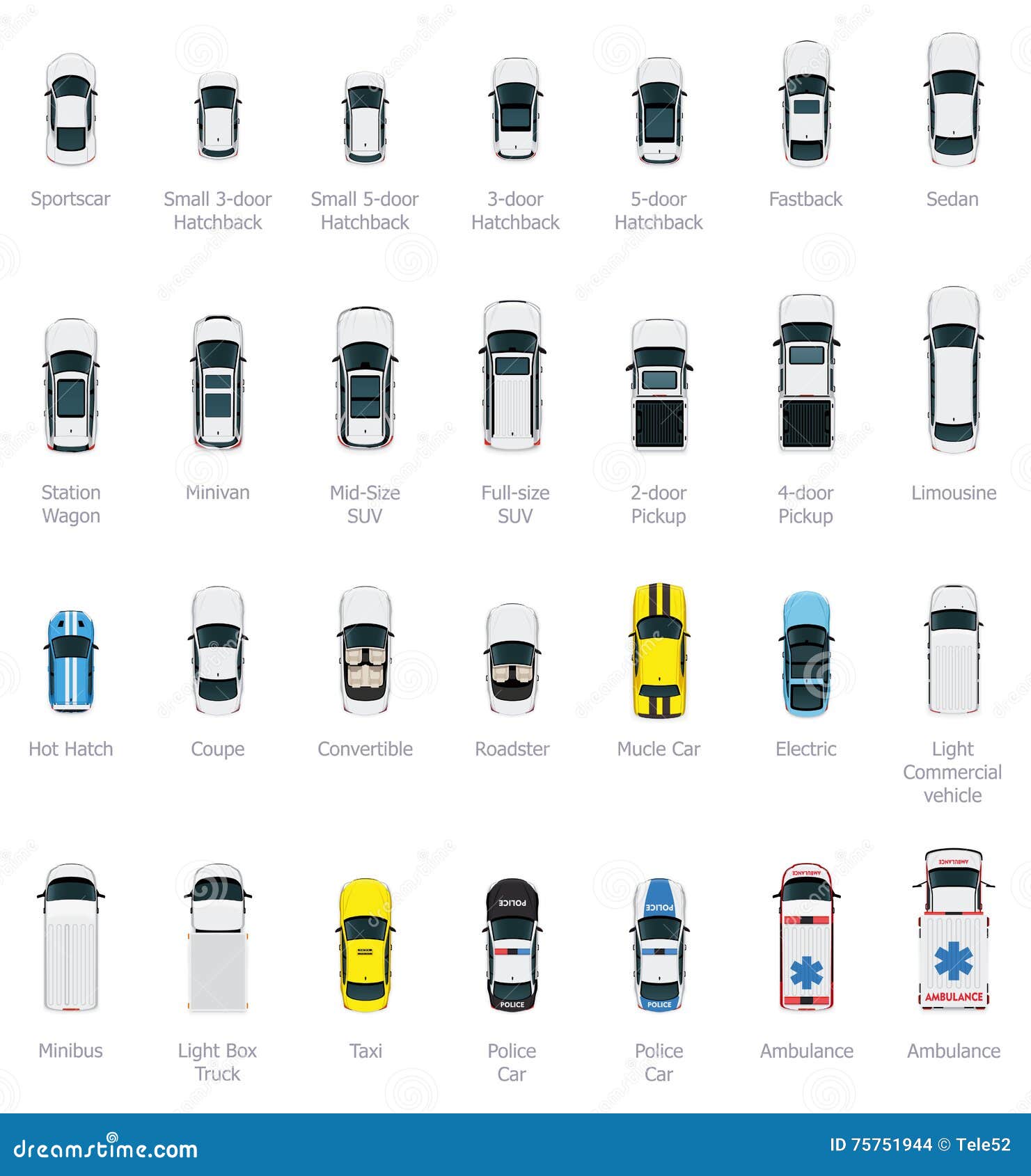 Car Top View Cartoons, Illustrations & Vector Stock Images - 2627562 ...