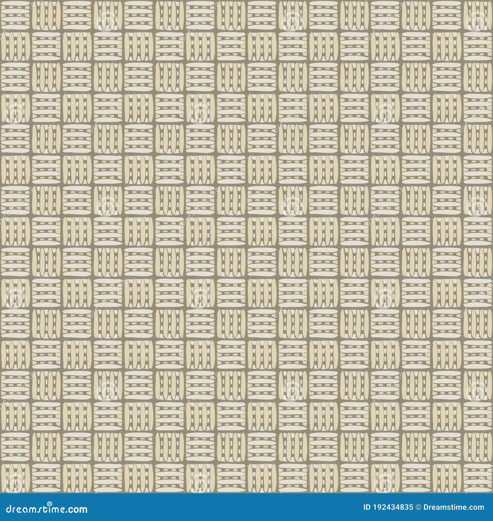 Vector Overlap Weave Grid in Gold Beige on Brown Seamless Repeat ...