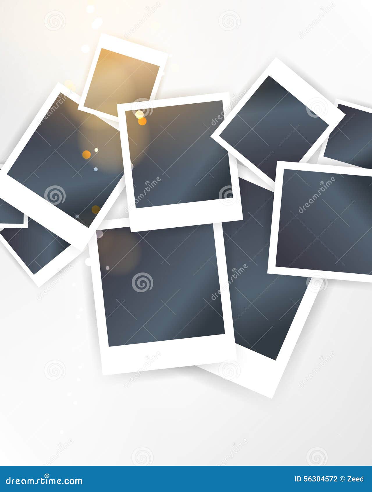 Vector Overlapping Blank Photo Frames Stock Vector - Illustration of ...