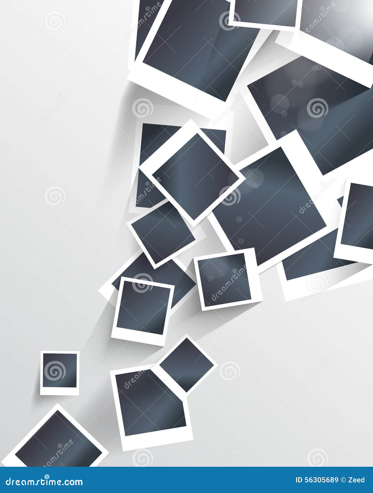 Vector Overlapping Blank Photo Frames Stock Vector - Illustration of ...