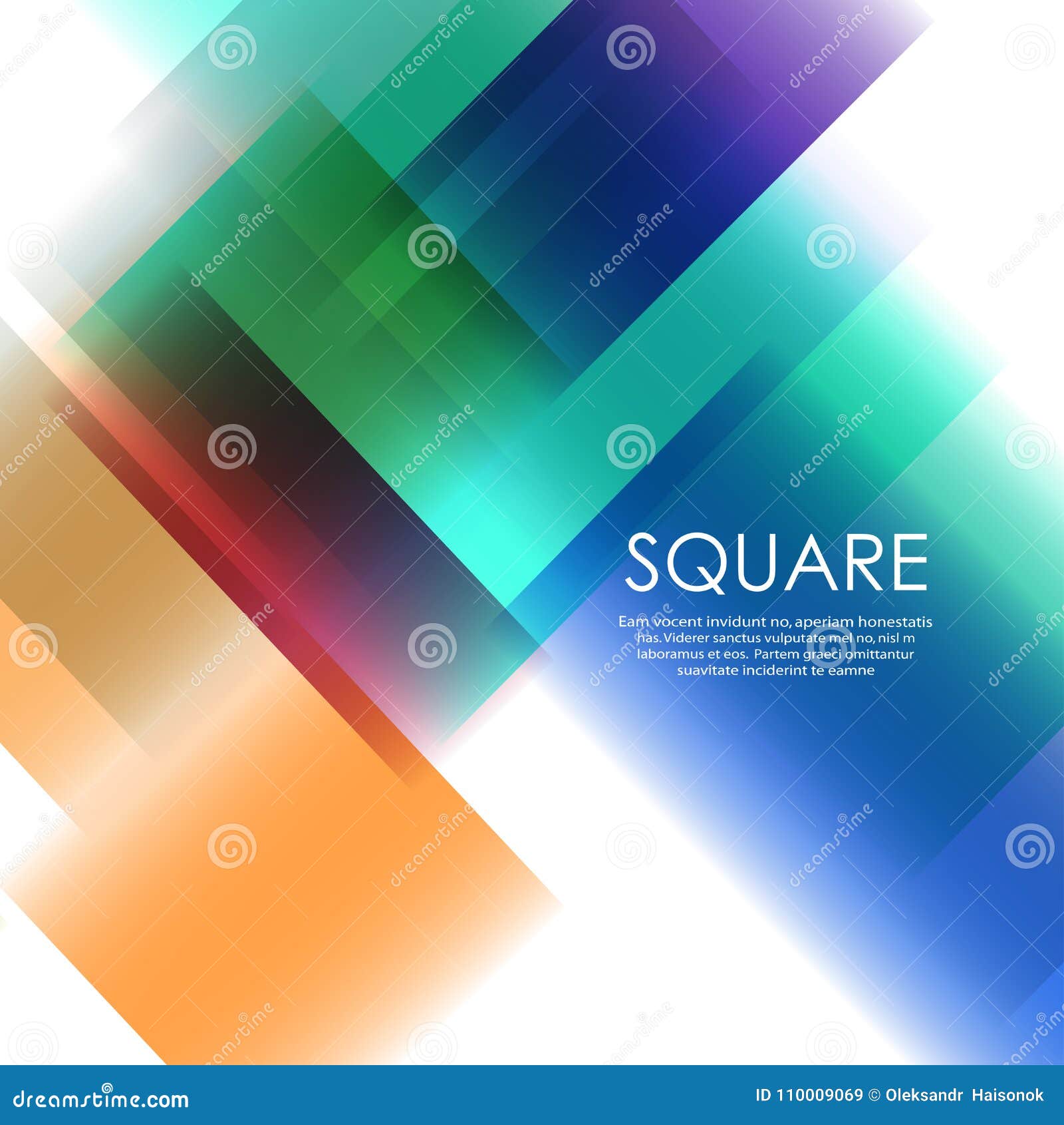 Vector Overlapping Color Square Network Design Stock Vector ...