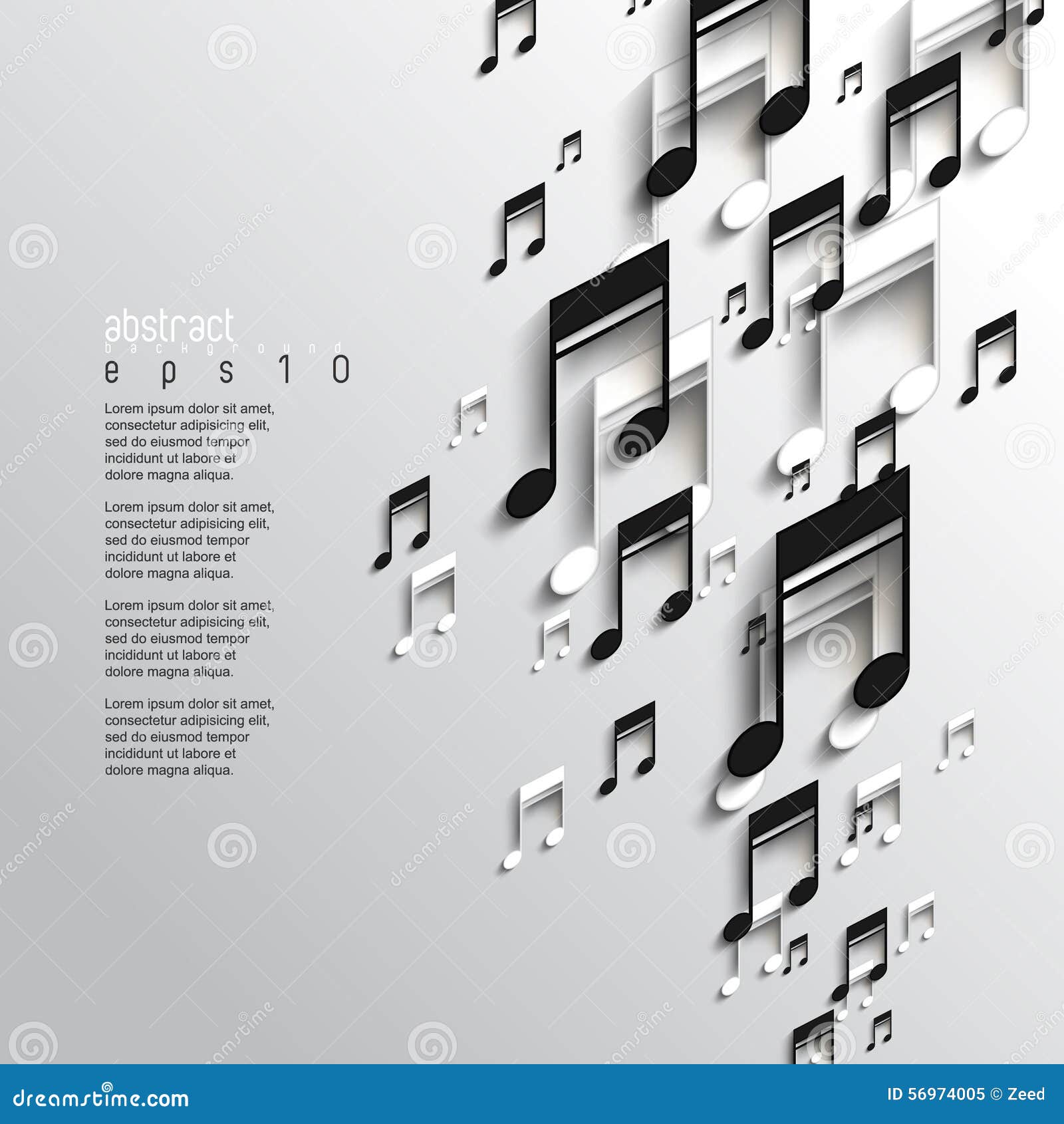 Vector Overlapping Music Note Background | CartoonDealer.com #56974005