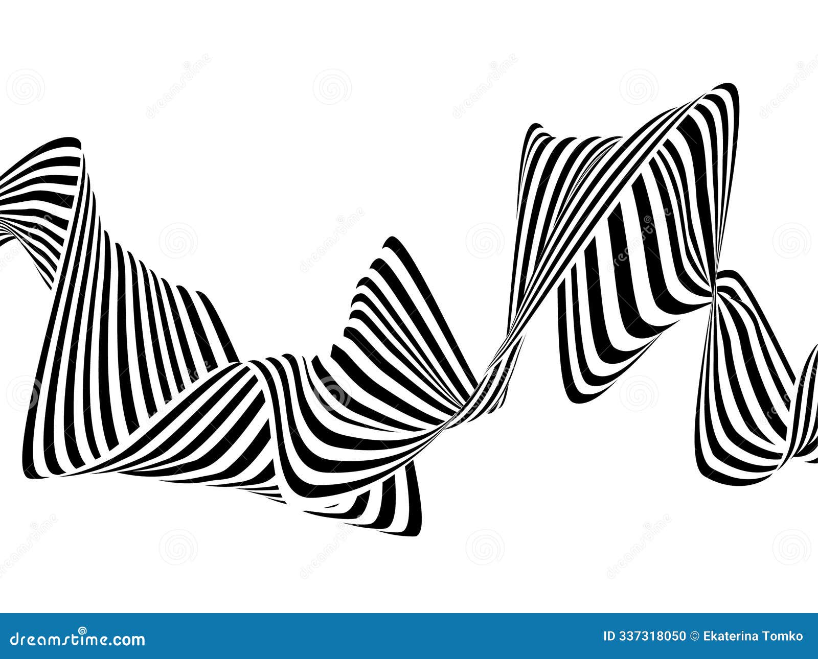 Vector Overlapping Wave Stripes Abstract Background with Space for Text ...