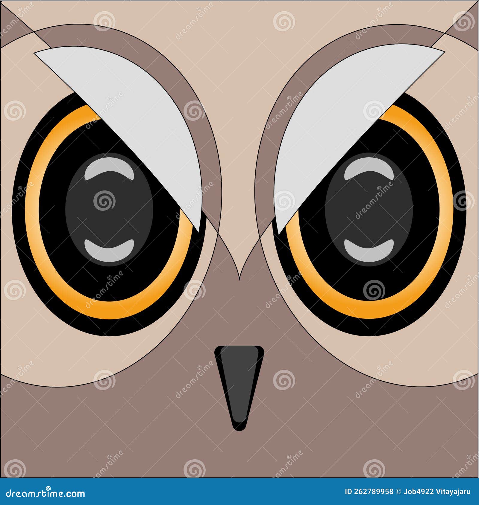 The vector of owl face stock illustration. Illustration of smart ...