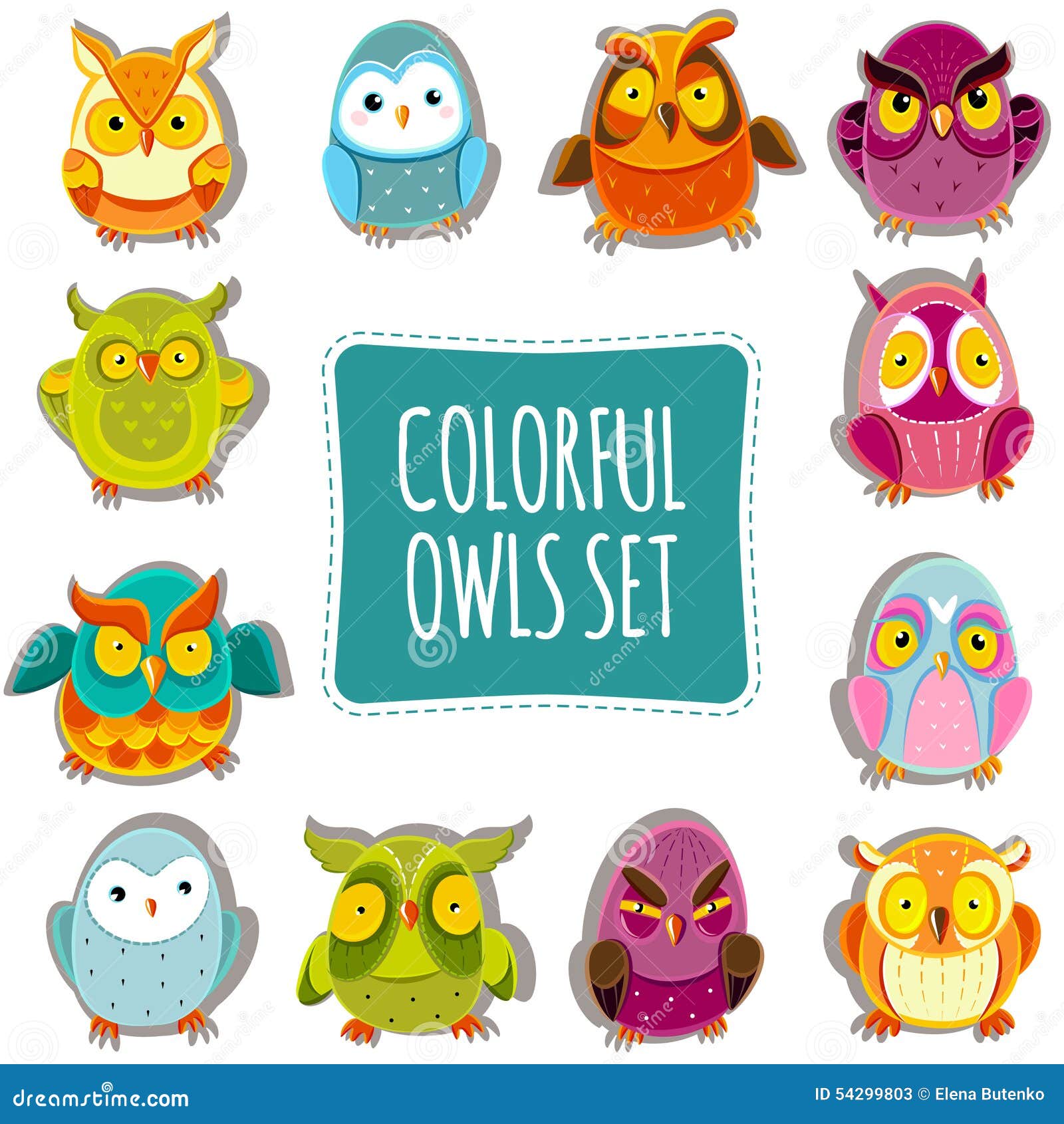 Vector Owls stock vector. Illustration of gesture, humor - 54299803