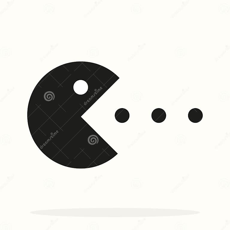 Vector Pac Man Icon Symbol Sign on White Eps 10 Editorial Photo ...