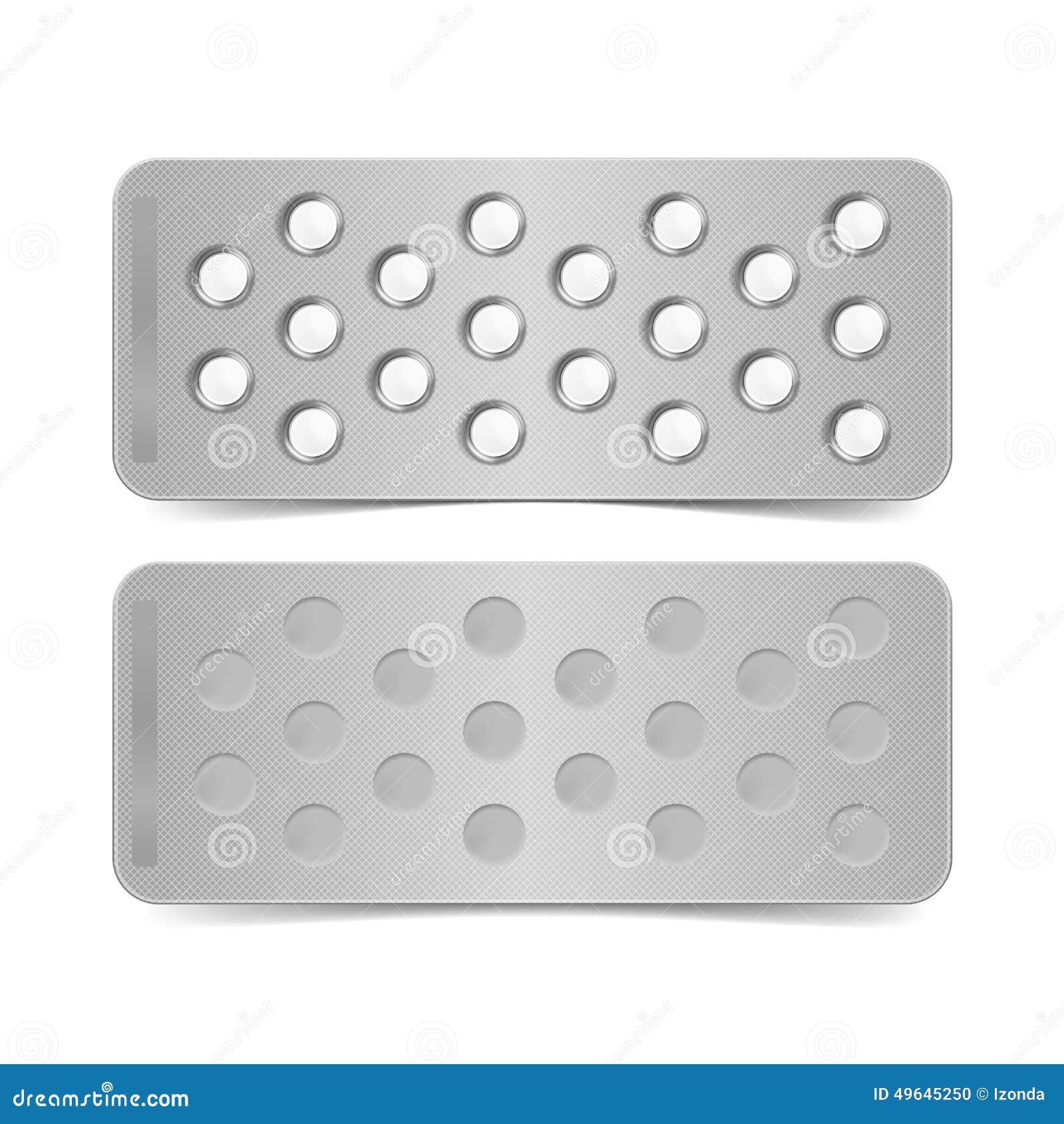 Vector Pack of Pills Isolated on White Stock Vector - Illustration of ...