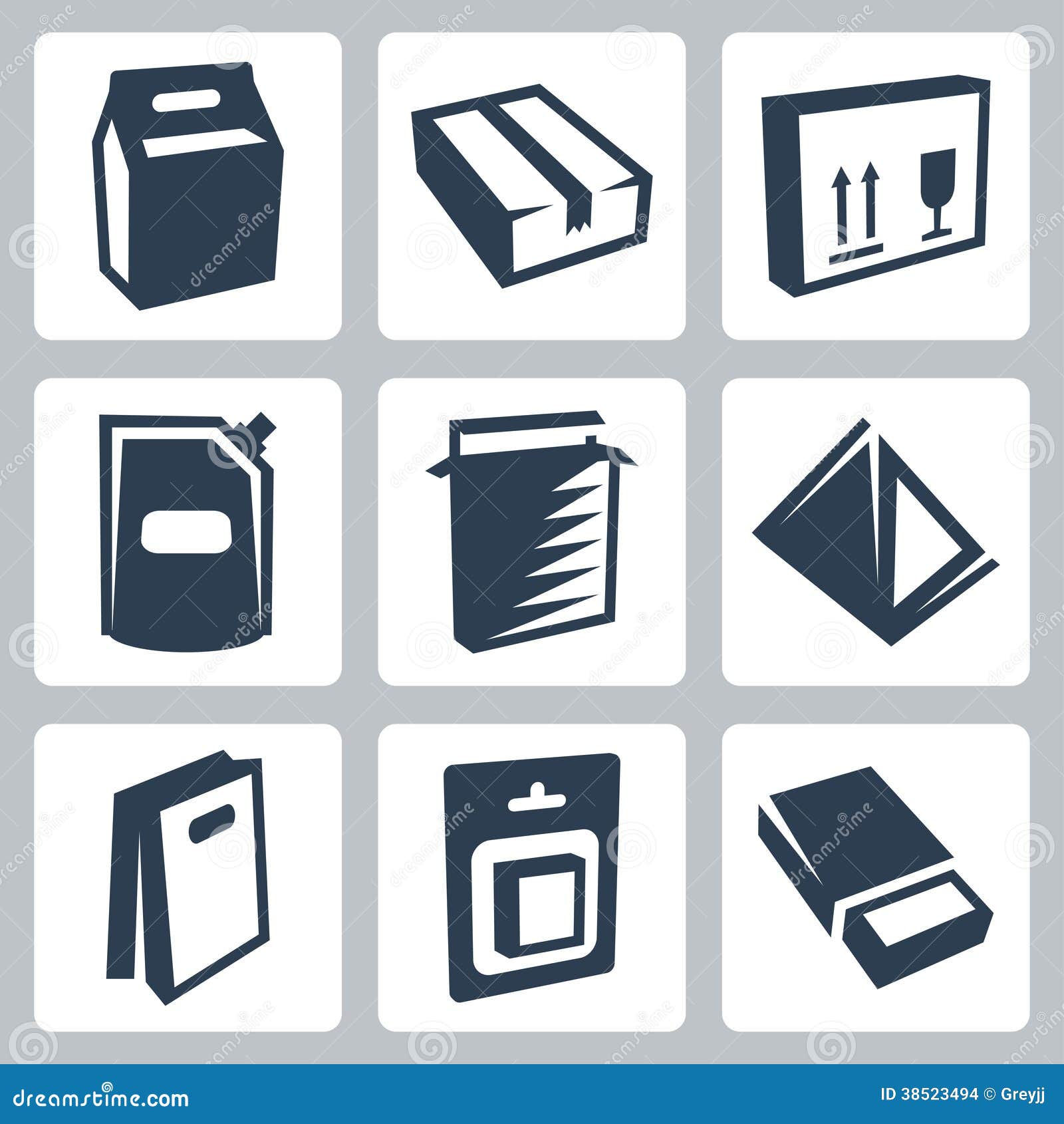 Vector Package Icons Set #2 Stock Vector - Illustration of outline ...