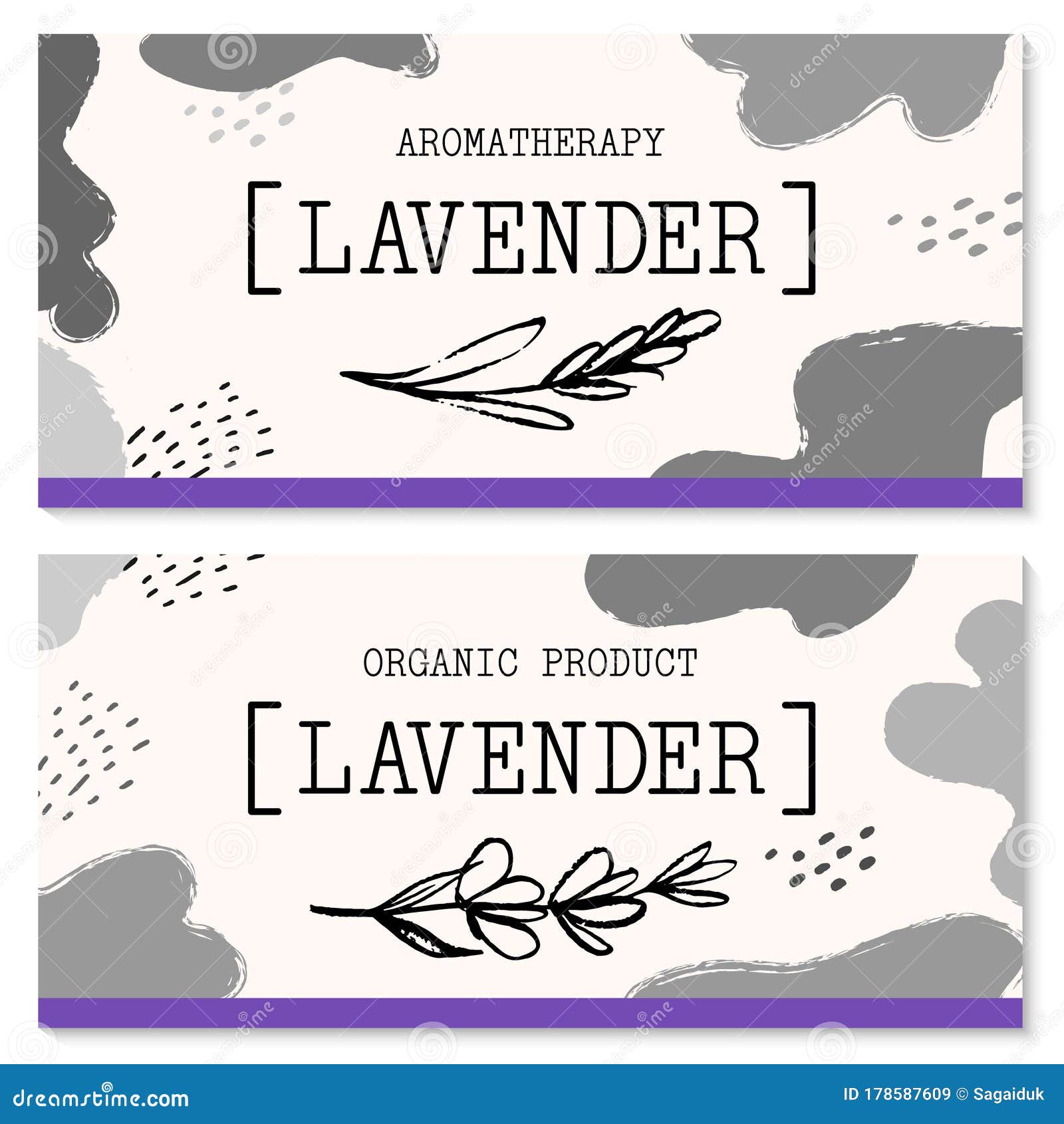 Vector Packaging Design Elements And Templates For Lavender Labels And ...