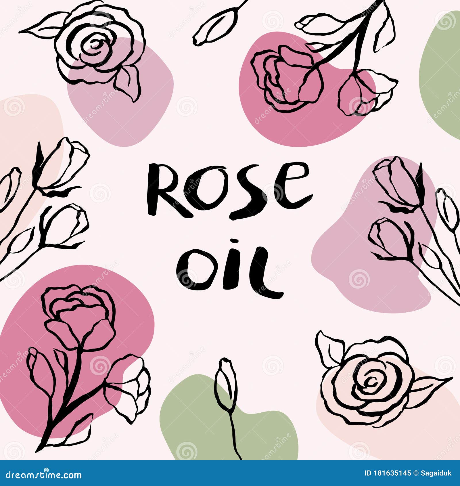 Vector Packaging Design Elements And Templates For Rose Oil Labels And ...