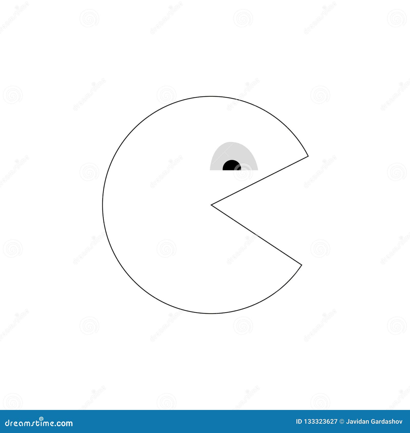 Vector Pacman Icon Symbol Sign on White Editorial Photography ...