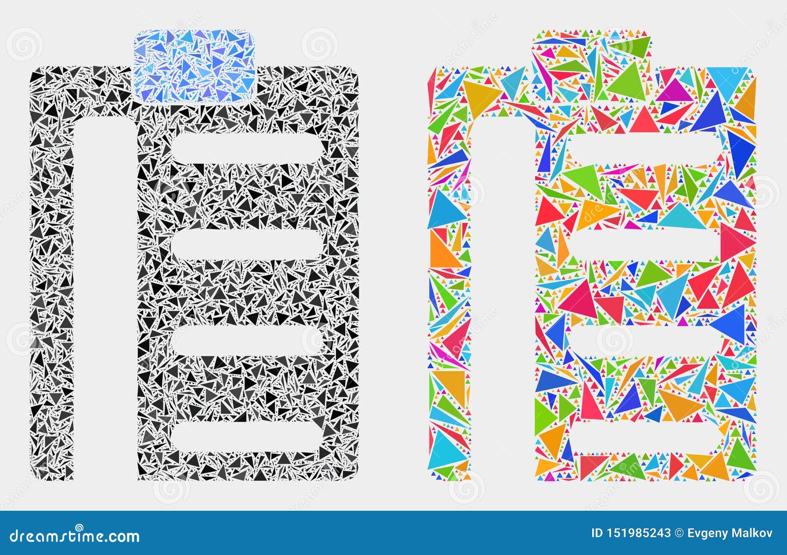 Vector Pad List Items Mosaic Icon of Triangle Items Stock Vector ...