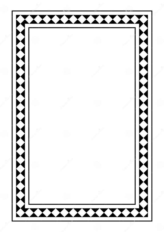 Vector Page Border A4 Design Stock Illustration - Illustration of paper ...