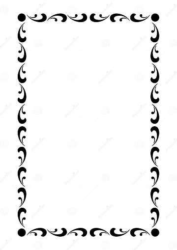 Vector Page Border A4 Design Stock Illustration - Illustration of ...