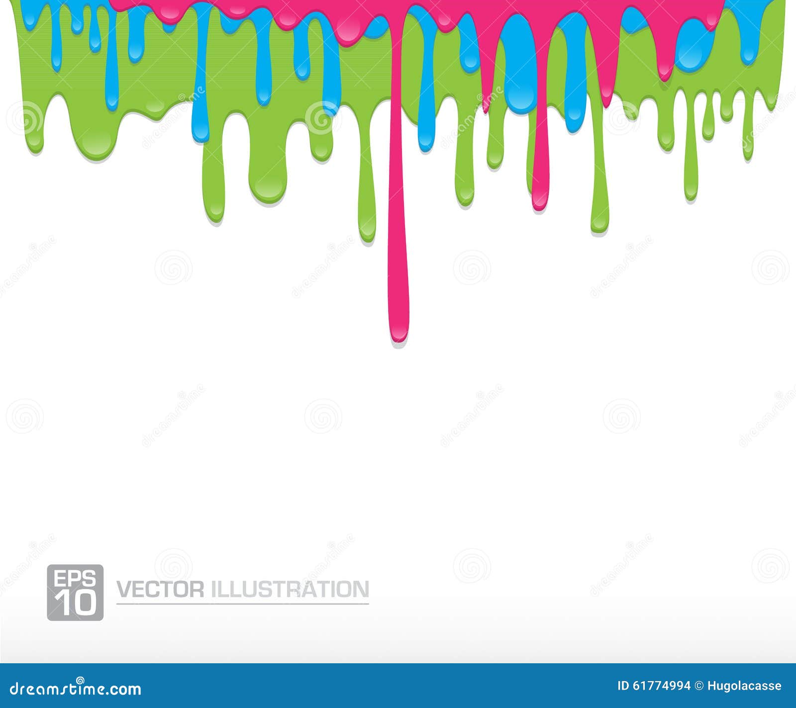 Vector Paint Colorful Dripping Background Stock Vector - Illustration ...