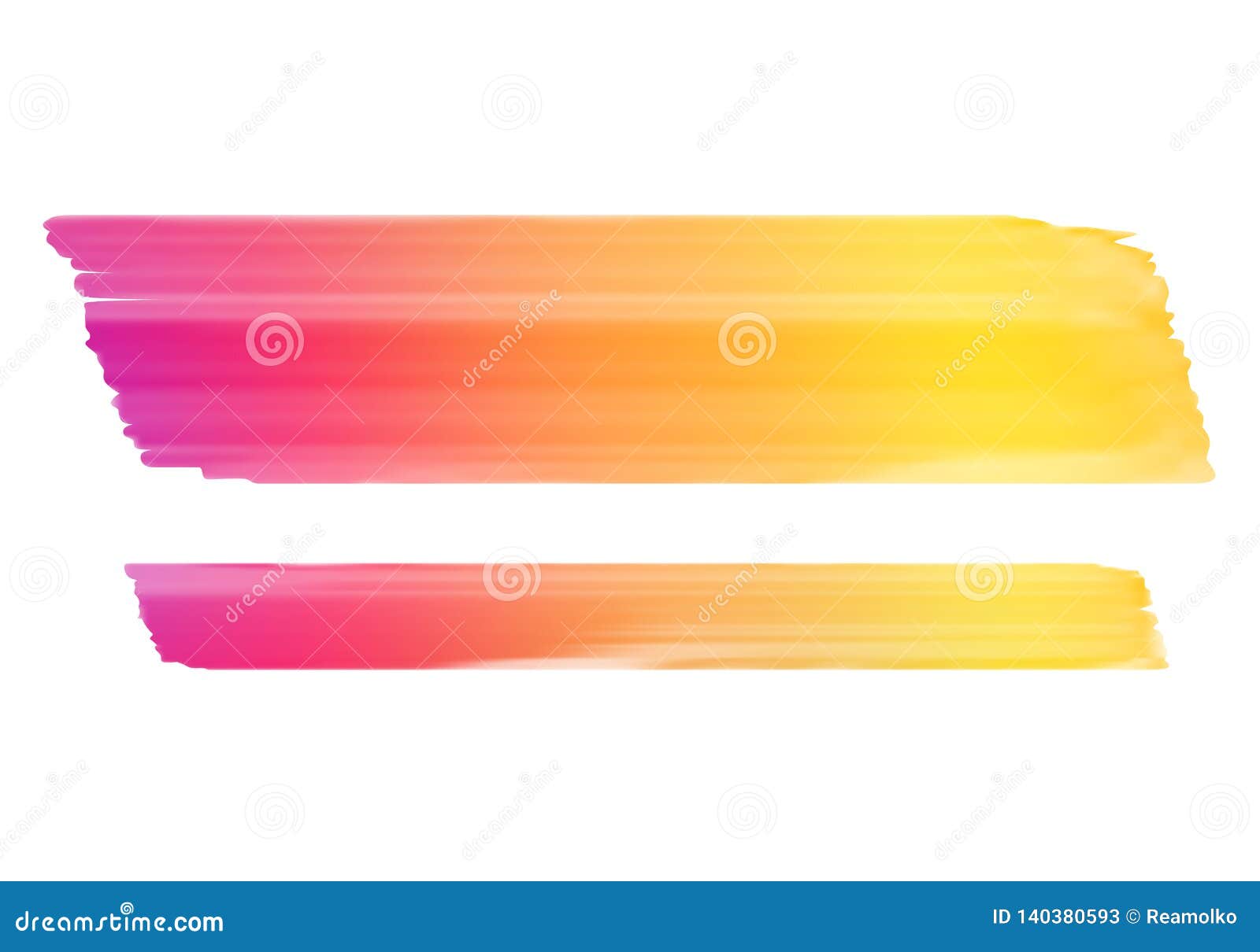 Vector paint daubs set. stock vector. Illustration of colorful - 140380593