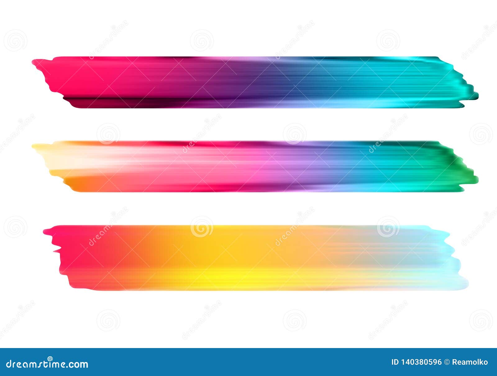 Vector paint daubs set. stock vector. Illustration of acrylic - 140380596