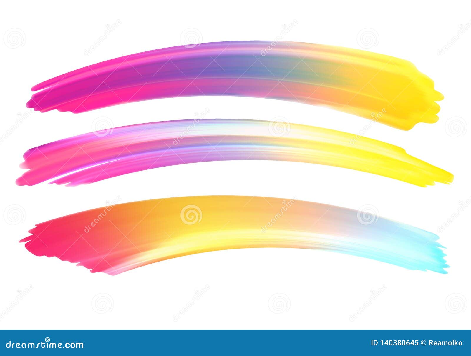 Vector paint daubs set. stock vector. Illustration of paint - 140380645