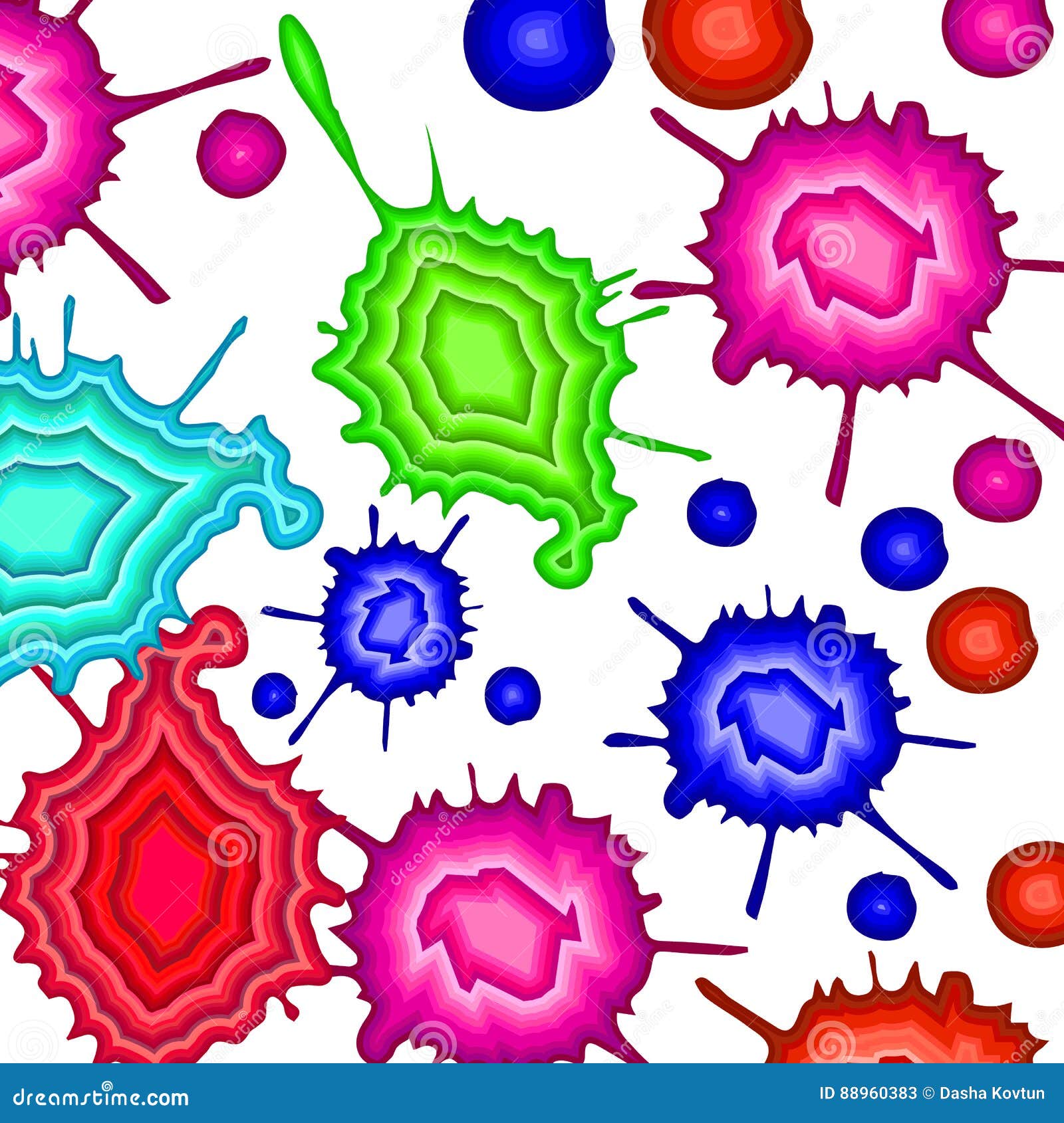 Vector Paint Design Element Ink Drop Splash Abstract Illustration Art ...