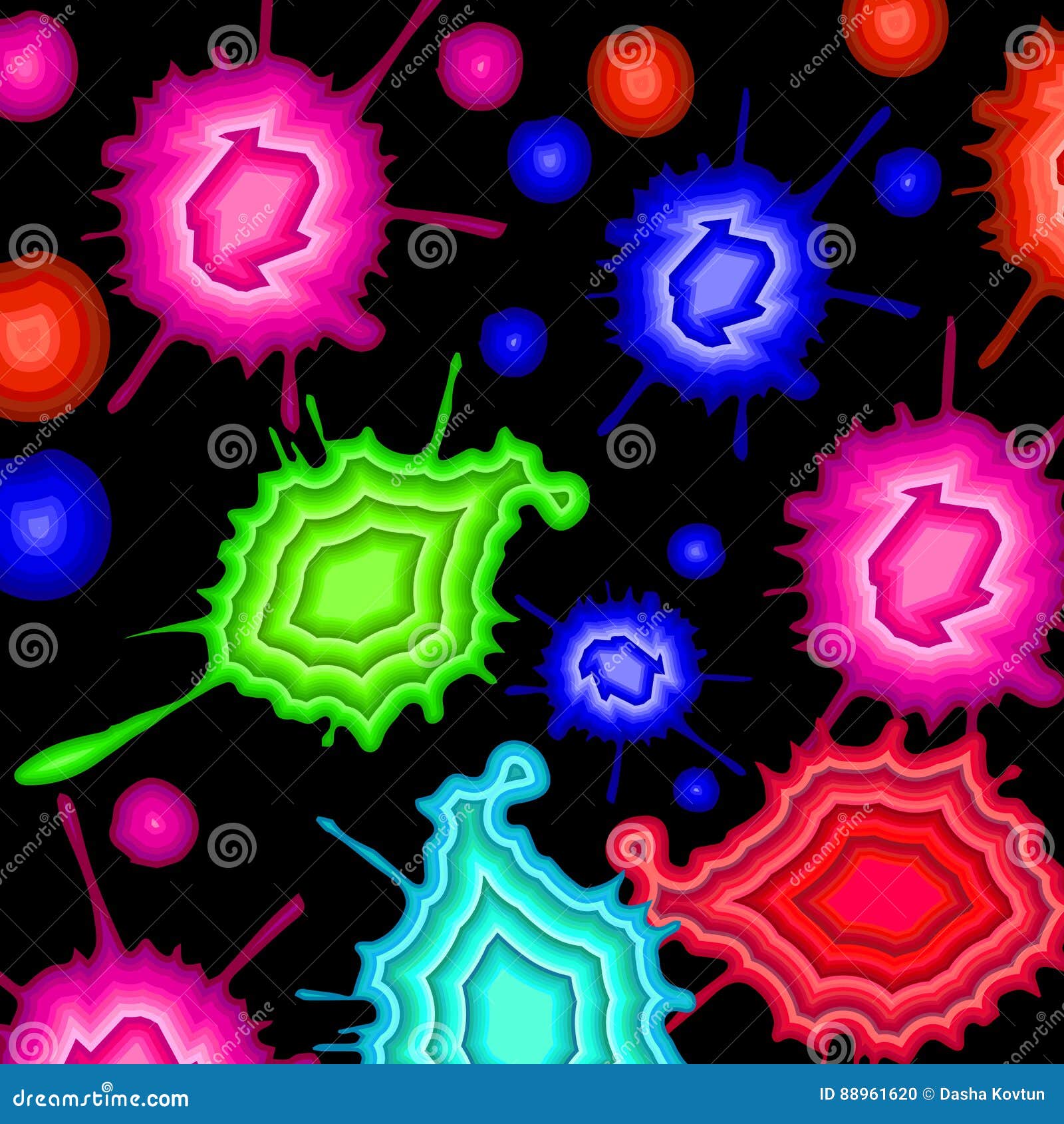 Vector Paint Design Element Ink Drop Splash Abstract Illustration Art ...